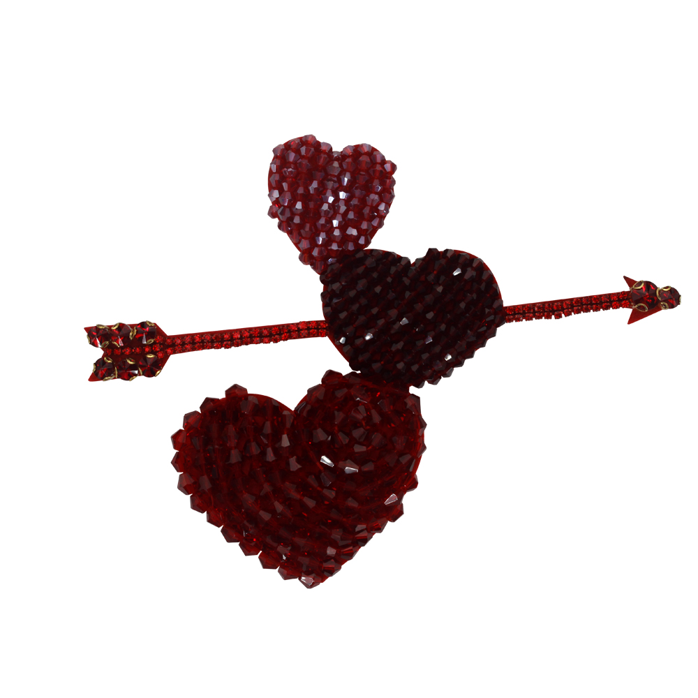 Beaded Milagro Heart Patches Flaming Sacred Heart Applique Mexican Folk ...