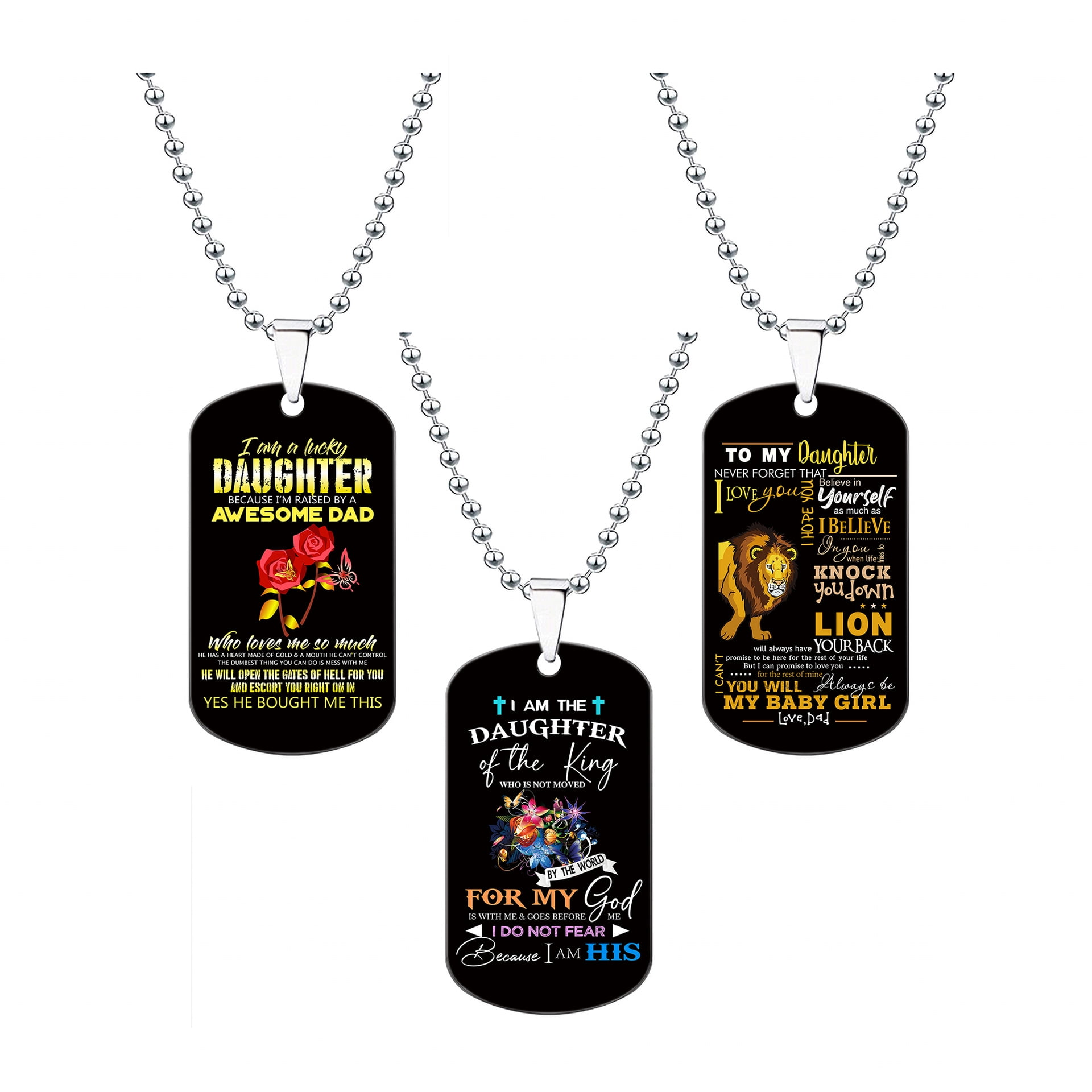 Beaded Necklace: Novel Design Color-Printed Stainless Steel Tag ...