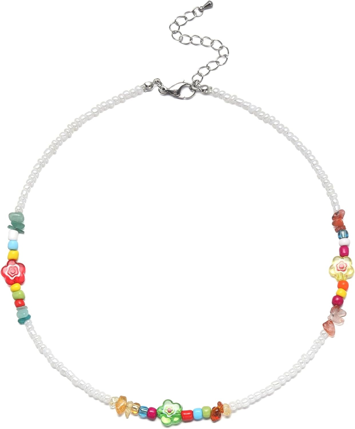 Beaded Necklaces for Women Summer Beach Beaded Necklace Bead Choker ...