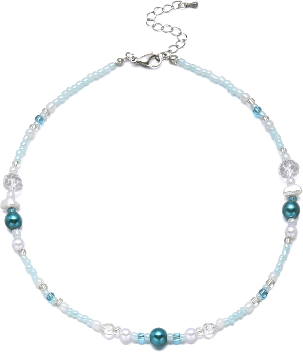 Beaded Necklaces for Women Irregular Stone Shell Necklace Handmade ...