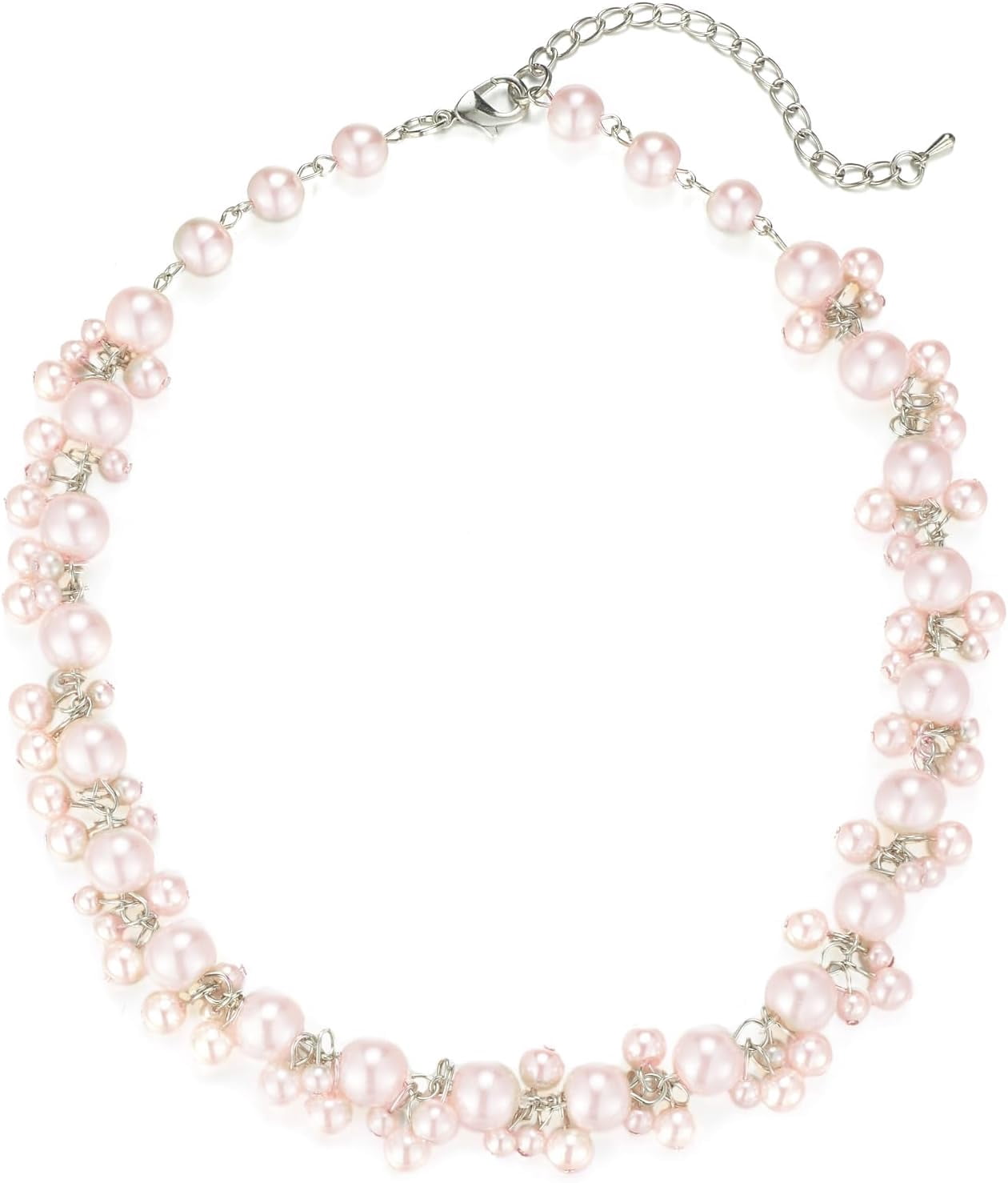 Beaded Pearl Necklace - Elegant Pearl Choker Necklaces for Women ...