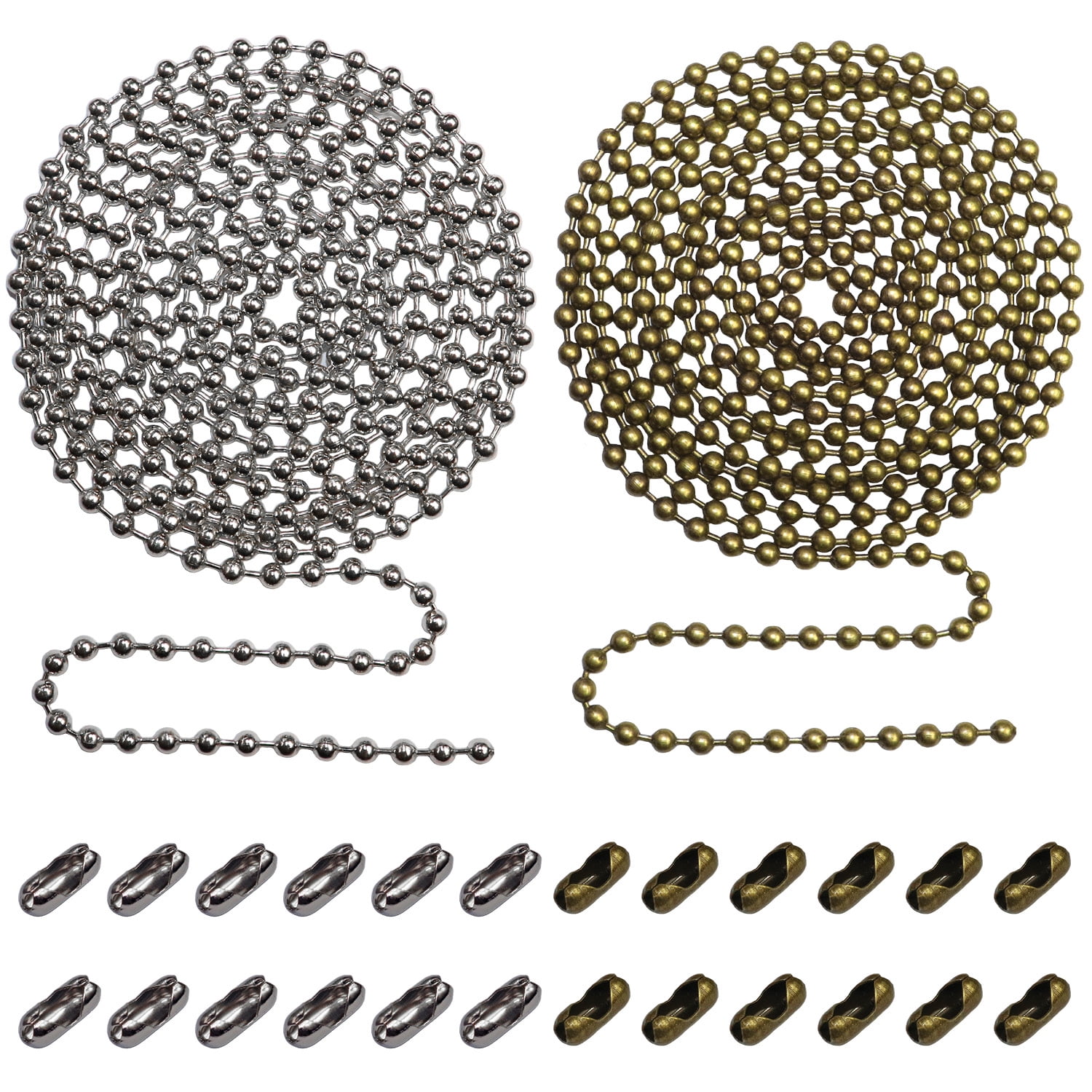 Walmart 10ft Beaded Pull Chain Extension for Fan/Light (2pc), Silver ...