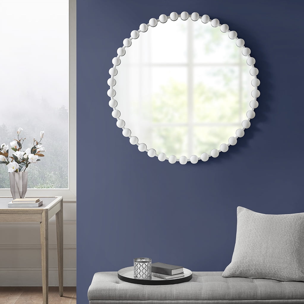 Beaded Round Wall Mirror 36"D - Walmart.com