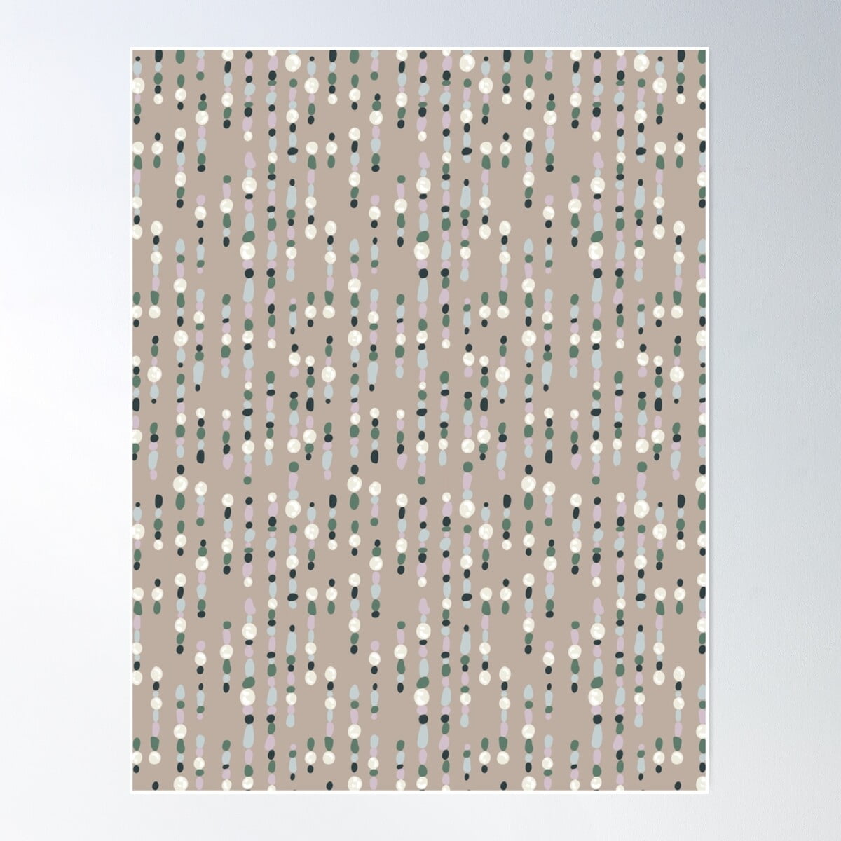 Beaded Sea Glass Poster Wall Art, Modern Wall Decor For Living Room ...