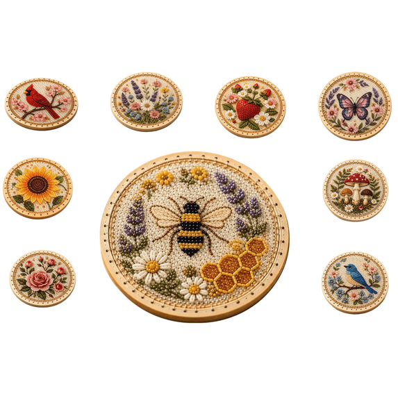 Beaded Sun Catcher Coaster Kit Collection, Premium Glass Bead DIY Craft ...