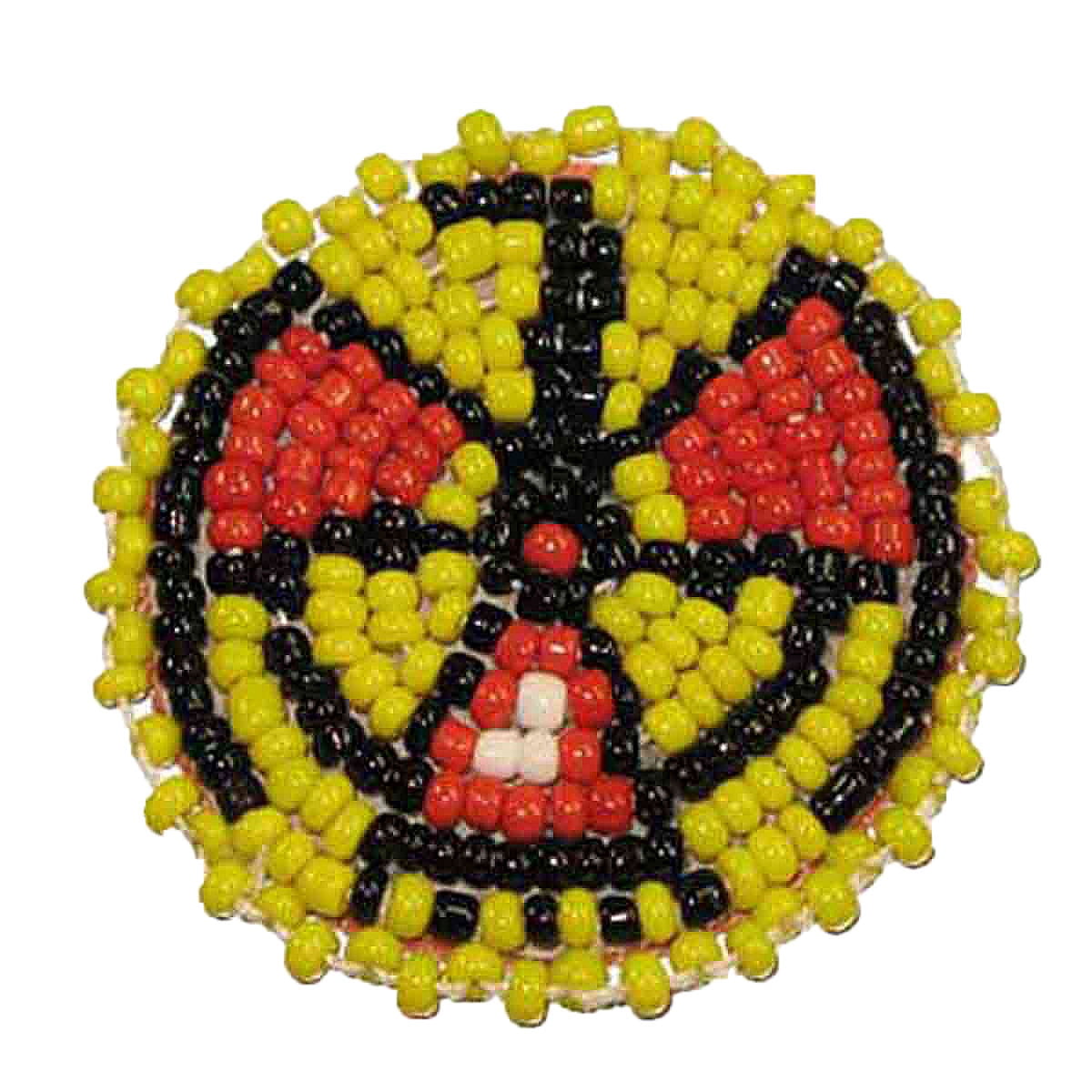 Beaded T-Bird Rosettes 1-1/2" White Bead Work Decorative Applique ...