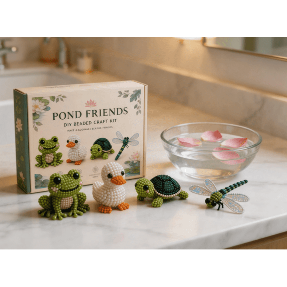 Beaded Toy DIY Kit – 4 Set Portable 3D Beaded Animal Craft, Travel ...