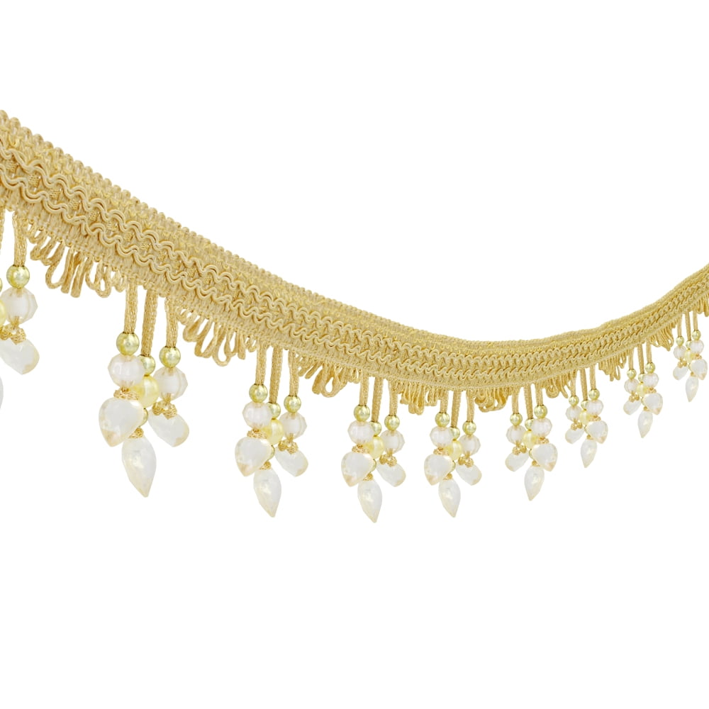 Beaded Trim Fringe Trimming Lace Curtain Tessel Sewing Ribbon ...