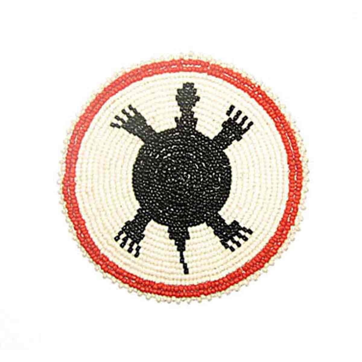 Beaded Turtle Rosettes 4" Bead Work Decorative Applique Leather Crafts ...