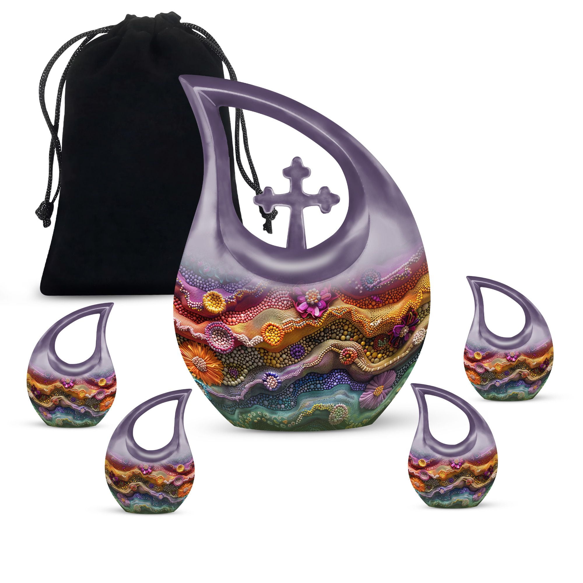 Beaded Waves Urn - Urns For Human Ashes Large Adult - Urns For Human ...