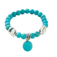 Falari Vintage Flower Bracelet Bangle Crystal Beads Hand-Painted Gold ...