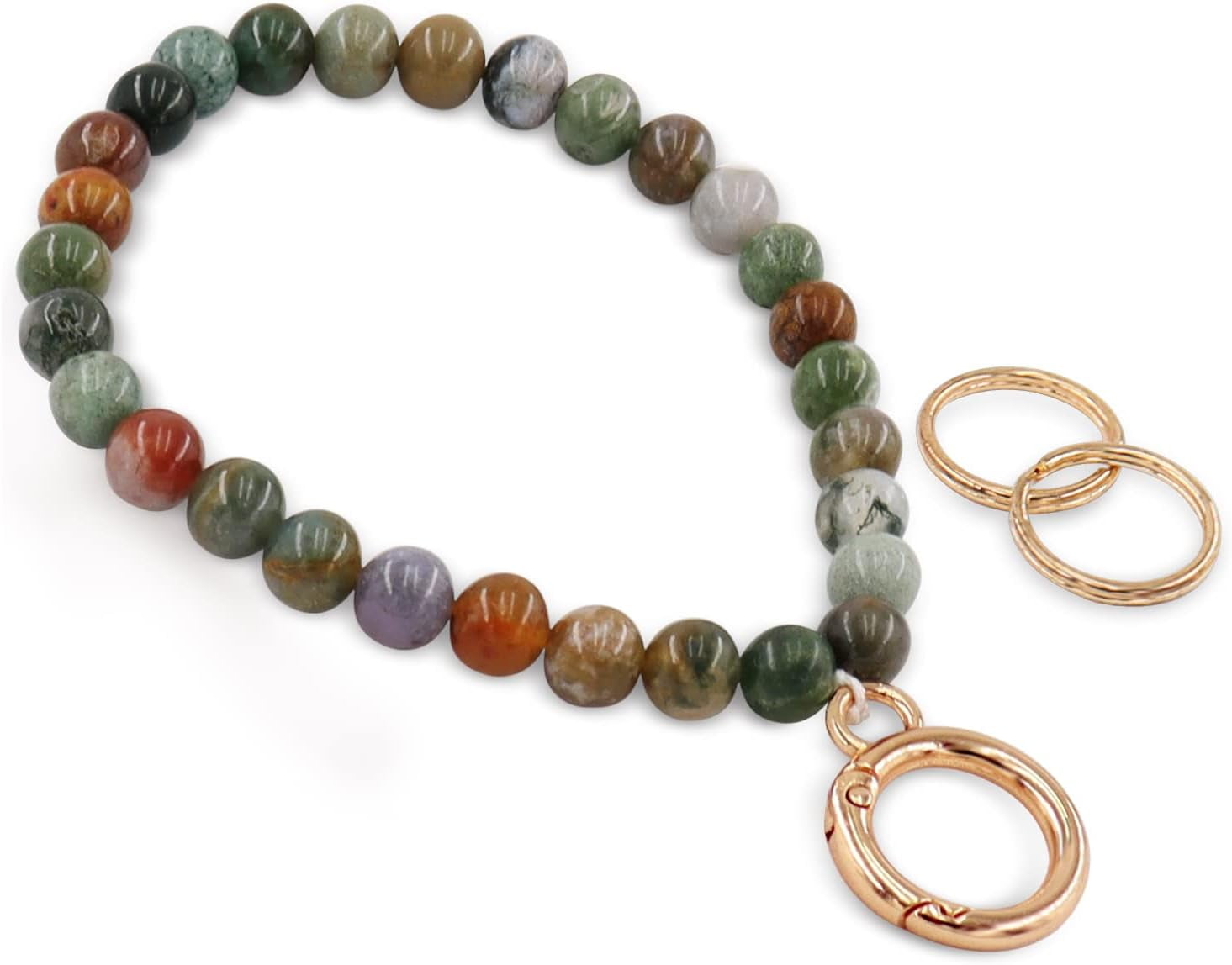 Beaded Wrist Key Lanyard, Stone Wristlet Lanyard for Women, Key Wrist ...