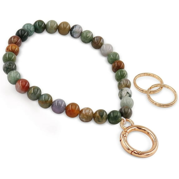 Beaded Wrist Key Lanyard, Stone Wristlet Lanyard for Women, Key Wrist ...