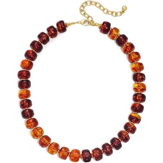 Beaded Necklace for Women Boho Resin Chunky Necklace for Women ...