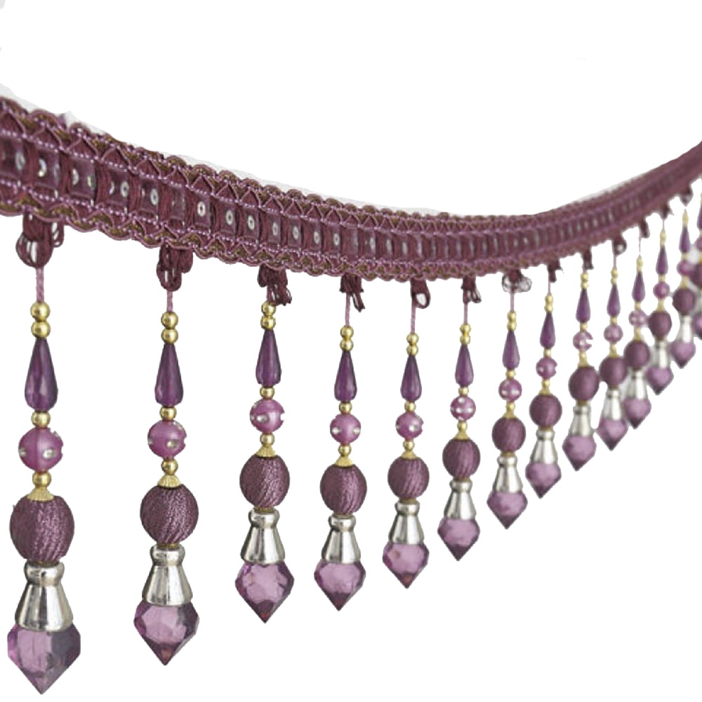Beading Fringe Trimming Long Beads Tassel Curtain Trim Ribbon Trim for ...