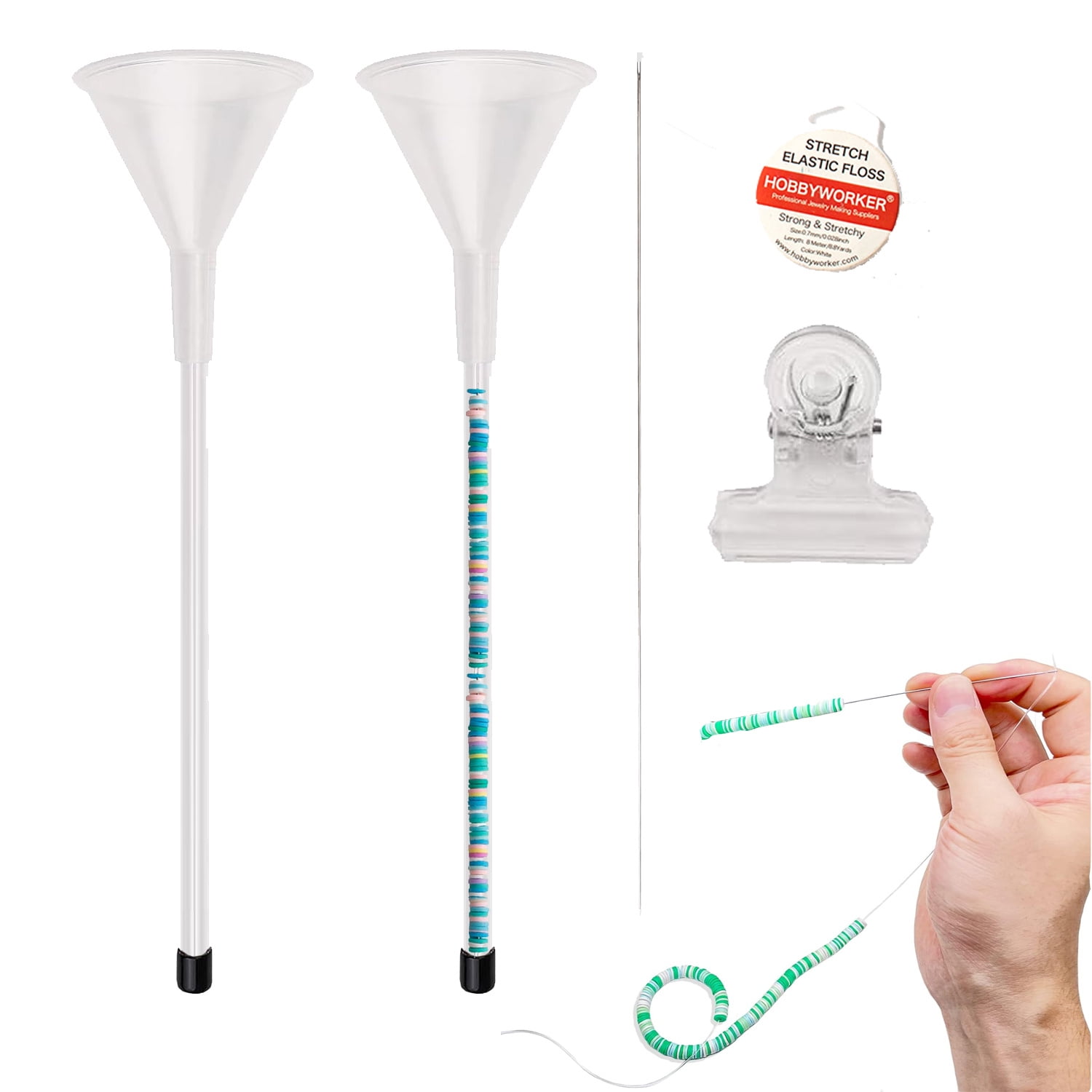 Beading Funnel - Beading Tools Kit for Clay Bead, 2 PCS Beading Tools ...