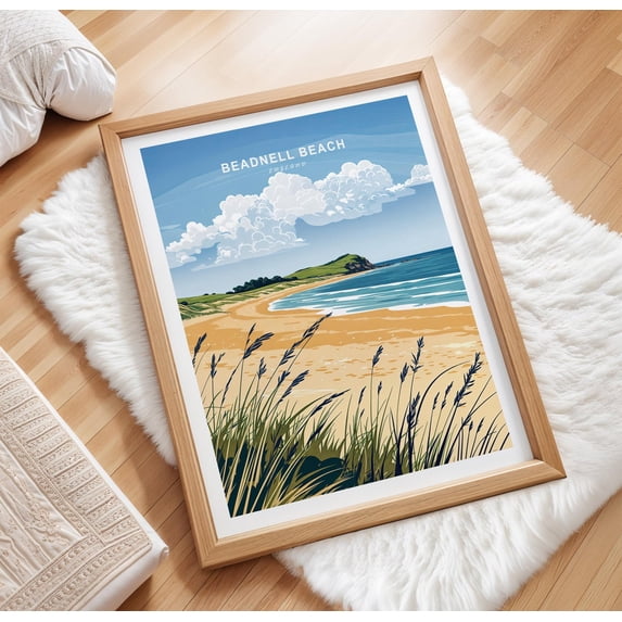Beadnell Beach England Seaside Minimalist Home Decor - Walmart.com
