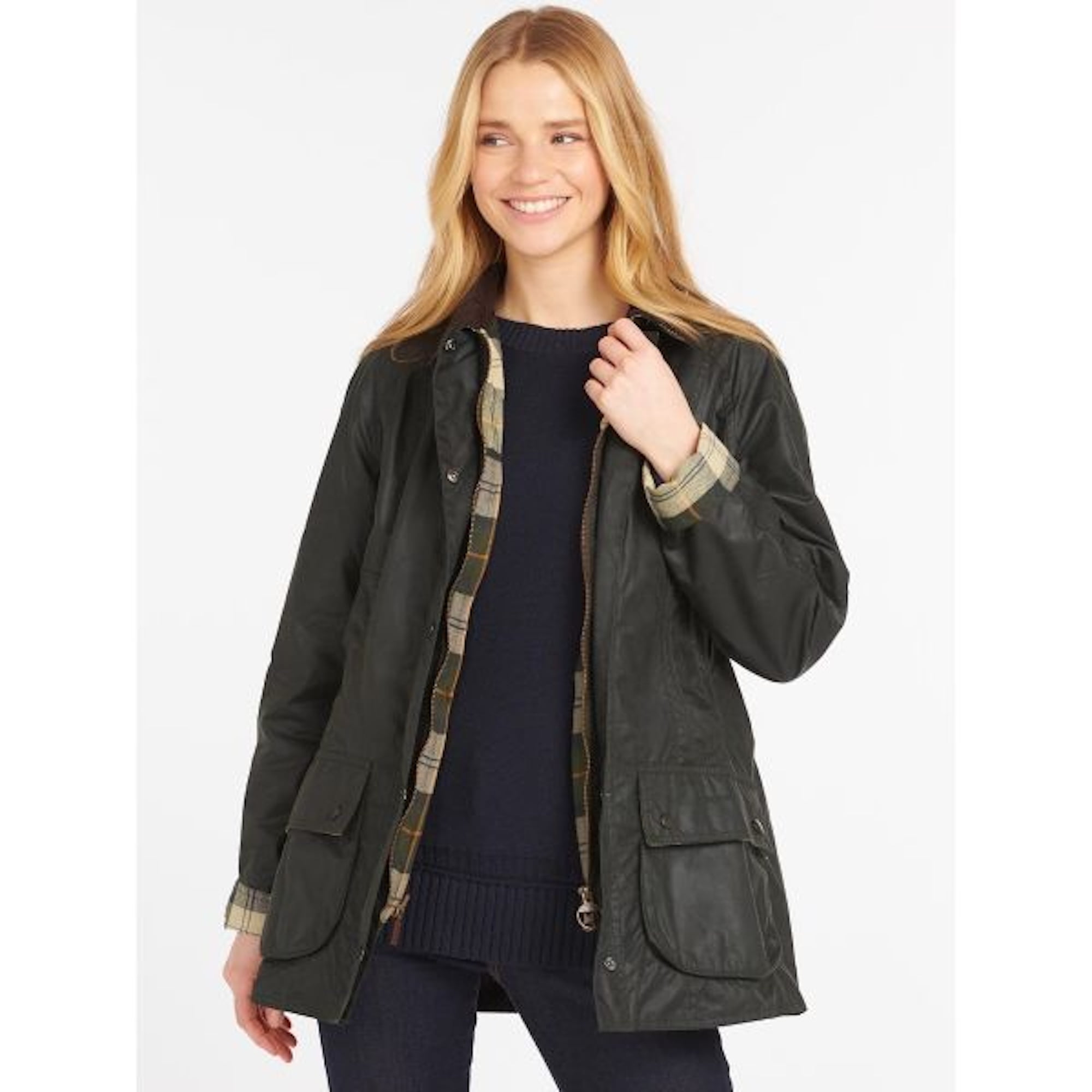 Barbour Beadnell Wax Jacket - Sage - Walmart.com