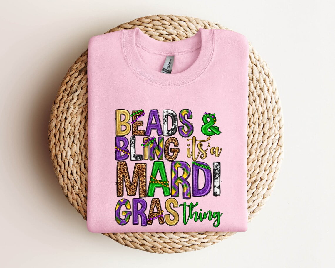 Beads And Bling It'S A Mardi Gras Thing Shirt, Fleur De Lis Shirt ...