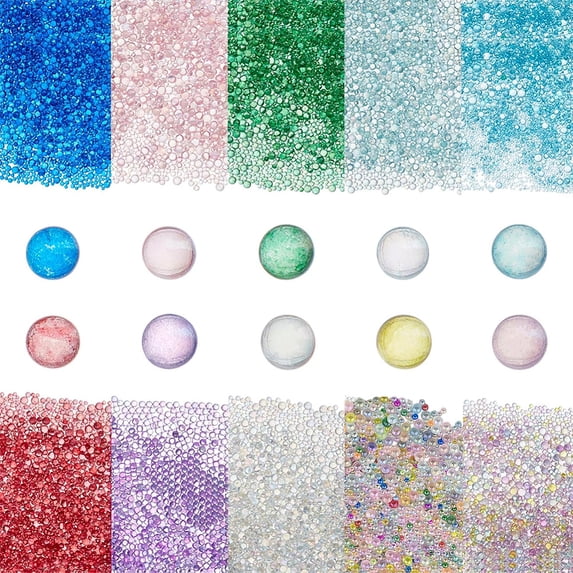 Beads DIY 3D Nail Art Decoration Mini Glass Beads Tiny Caviar Nail ...