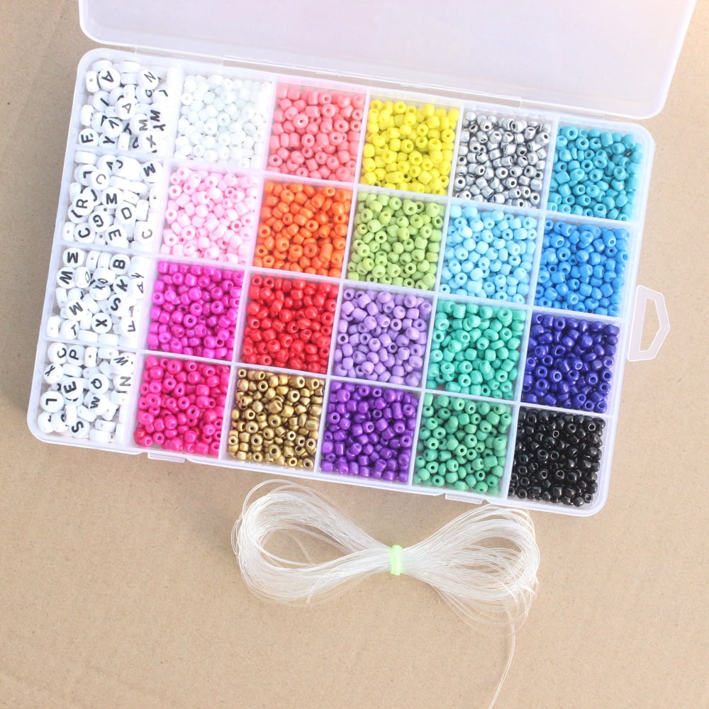 Beads for Jewelry Making, DIY Bead Kit Set, Small Multi Colors Acrylic ...