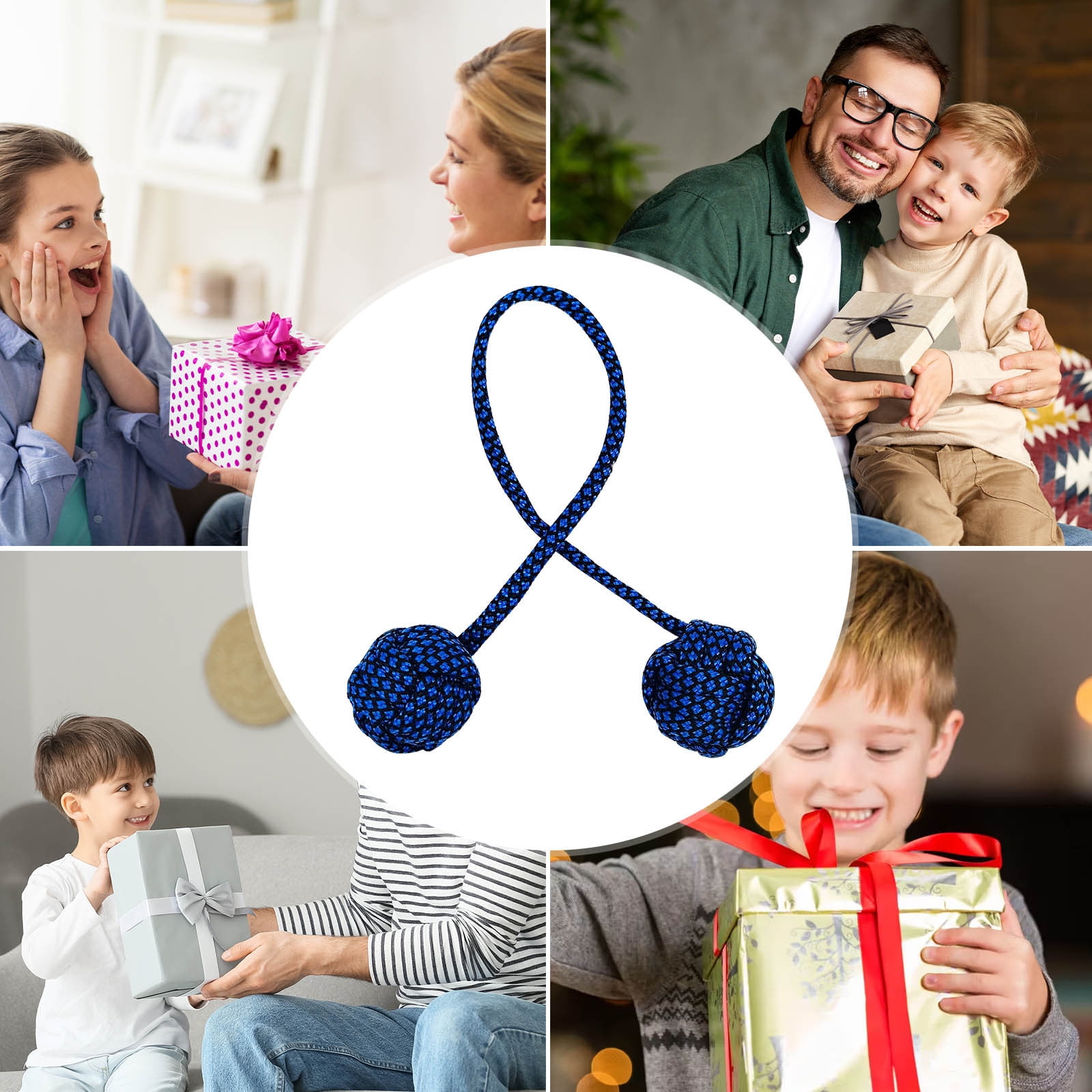 Beads Skill Toys with Parachute Cord & Steel Beads | Handmade Fidget ...