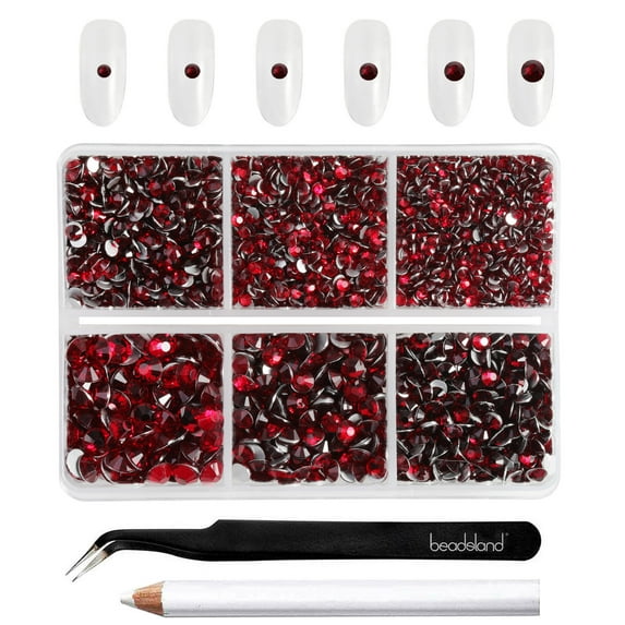 Beadsland 4300pcs Flatback Rhinestones kit for Crafts mixed 6 Sizes，SS6 ...
