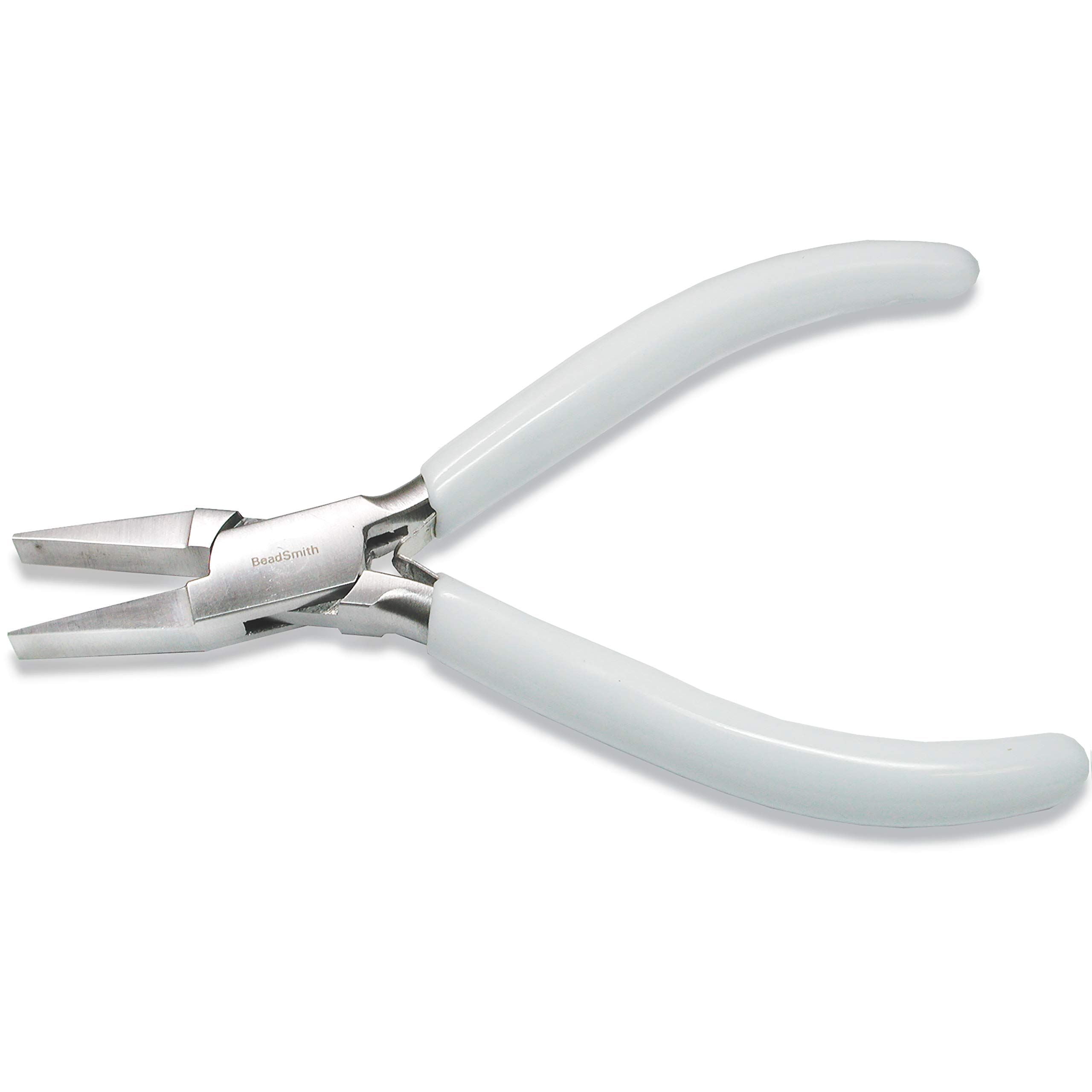 The Beadsmith 5 inch (130mm) Flat Nose Plier with Polished Steel Head ...