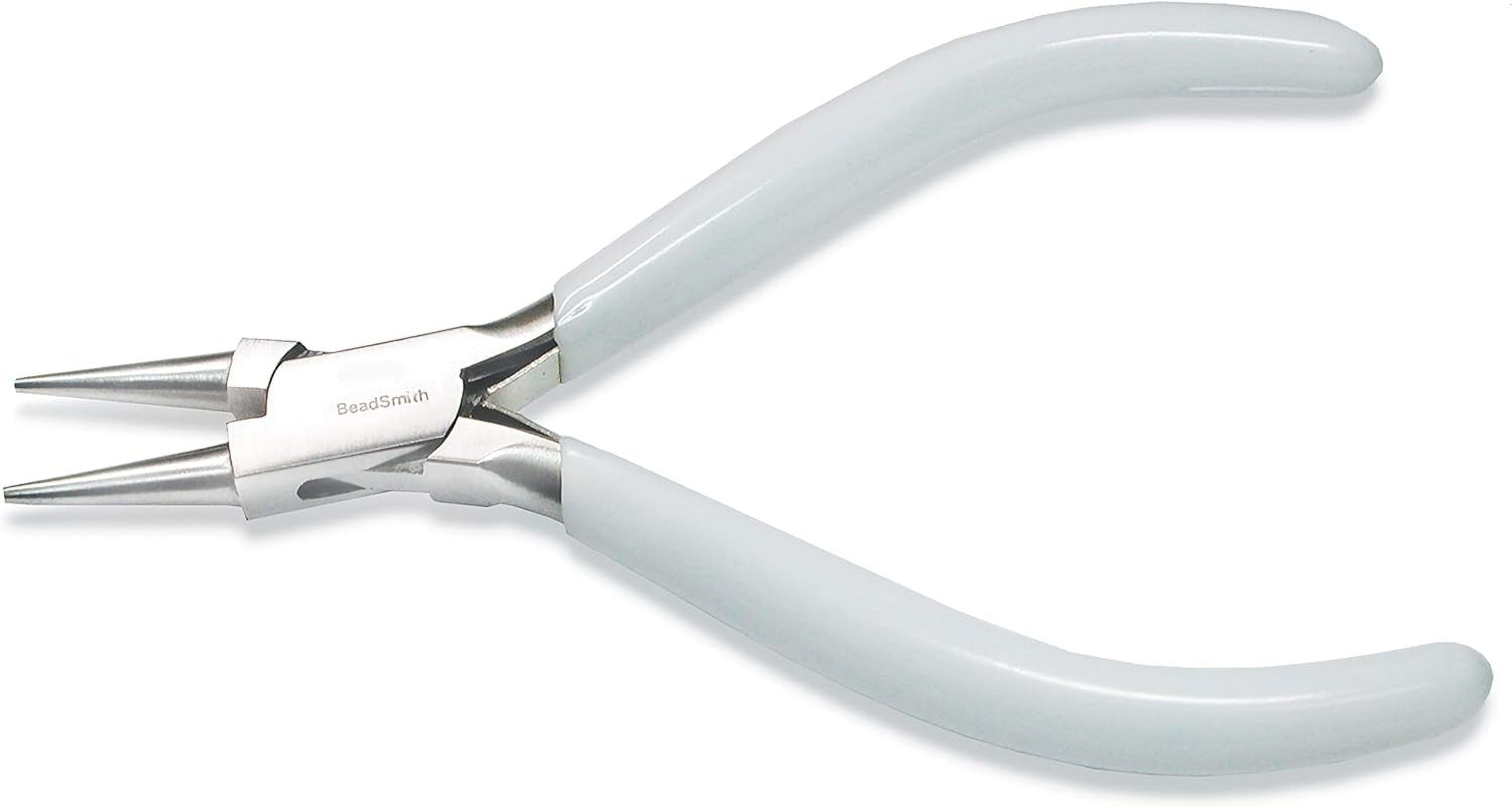 The Beadsmith 5-inch (130mm) Round Nose Plier with Polished Steel Head ...