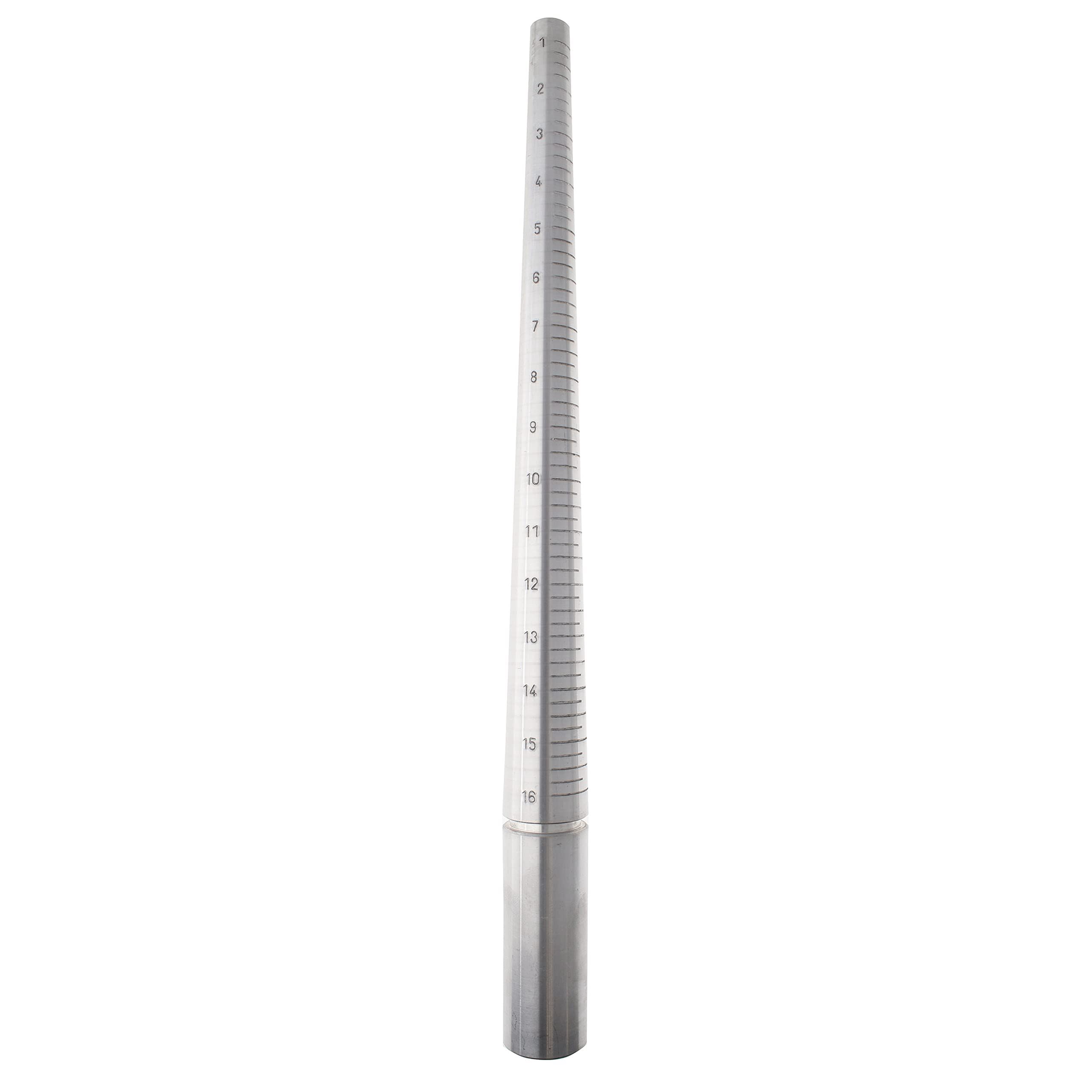 The Beadsmith Aluminum Ring Stick – Sizer with Handle – Grooved ...