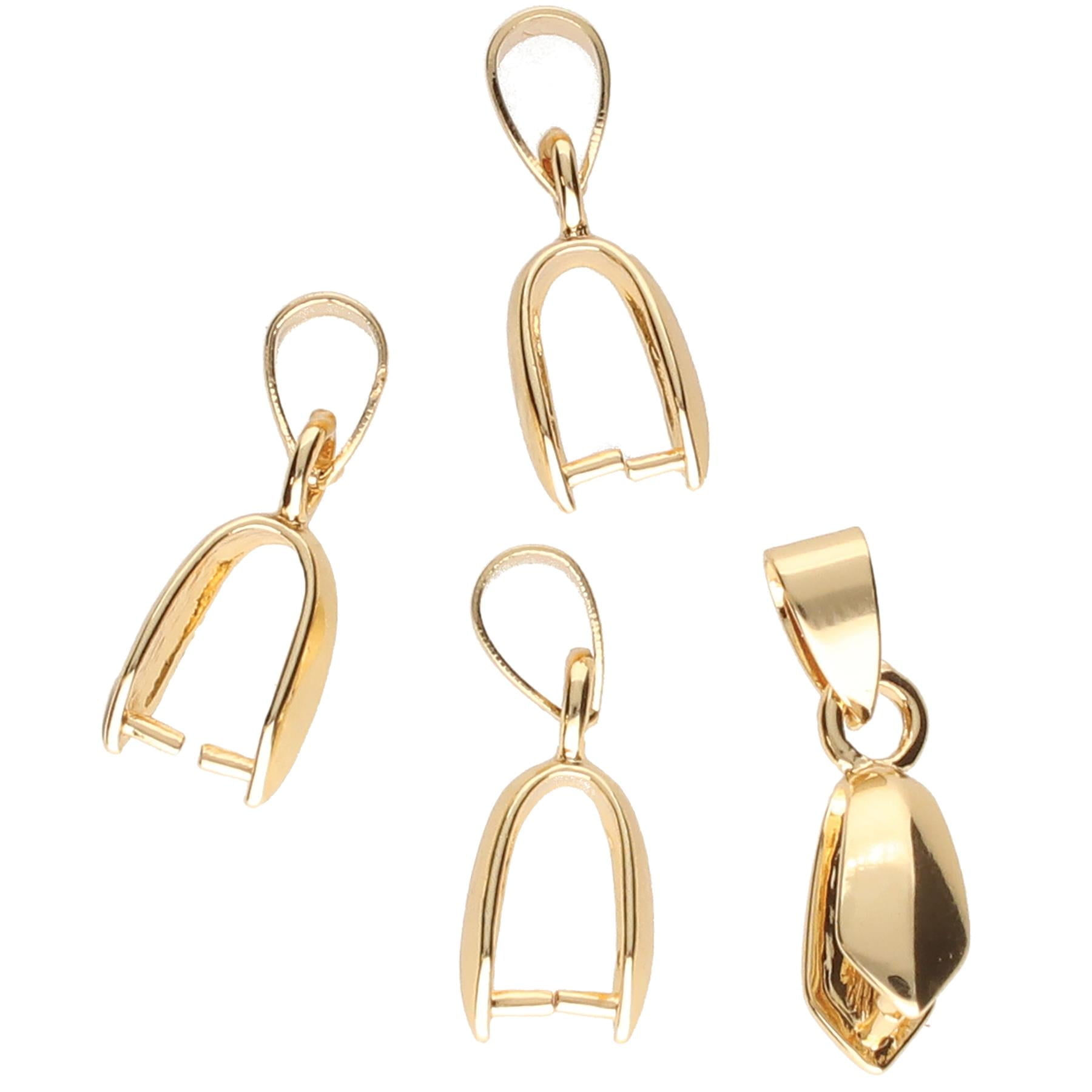 The Beadsmith Basic Elements Pinch Bails – Gold Plated – 22mm – 4 ...