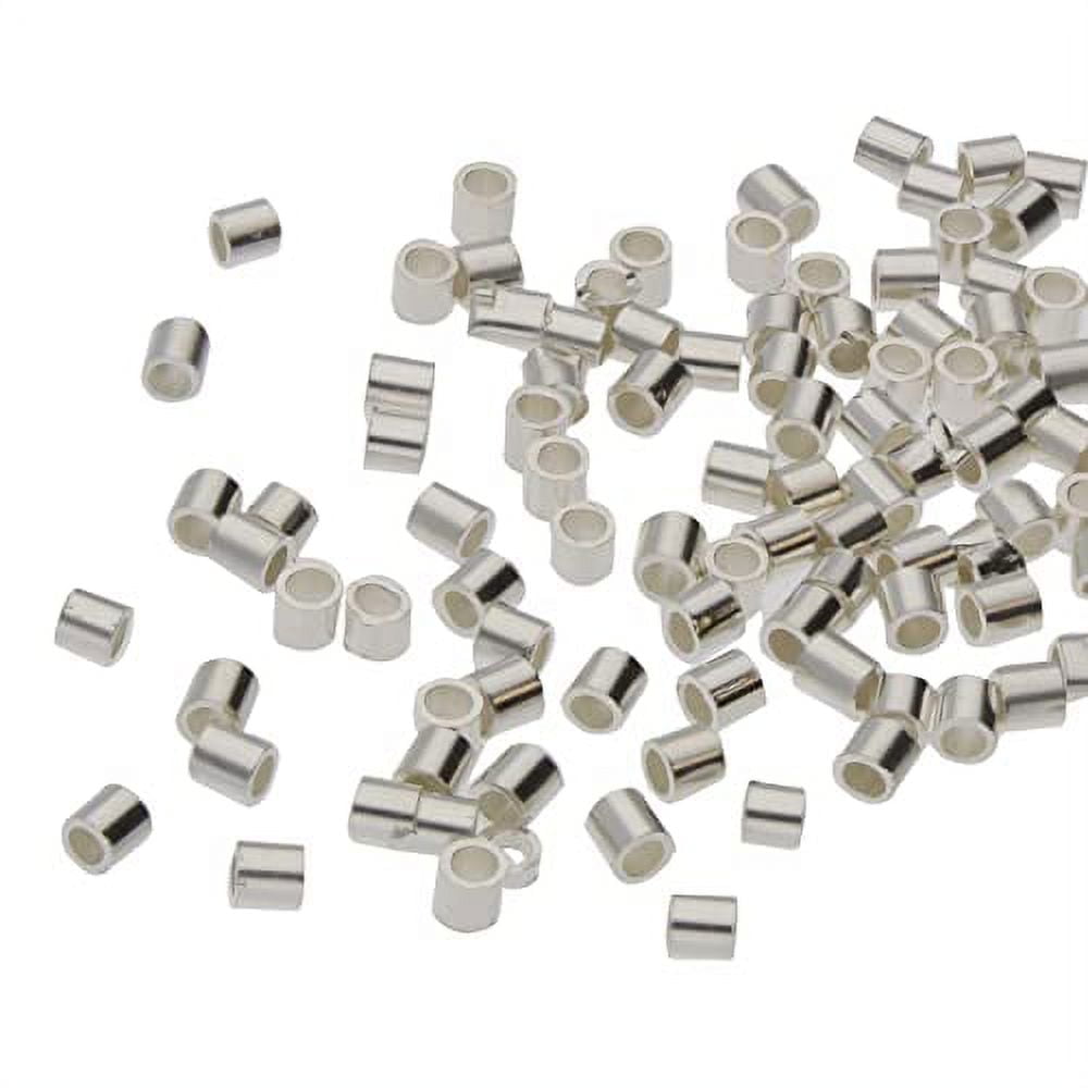 The Beadsmith Bead Elements Tube Crimp Beads, 2 x 2mm, 100 per Glass ...