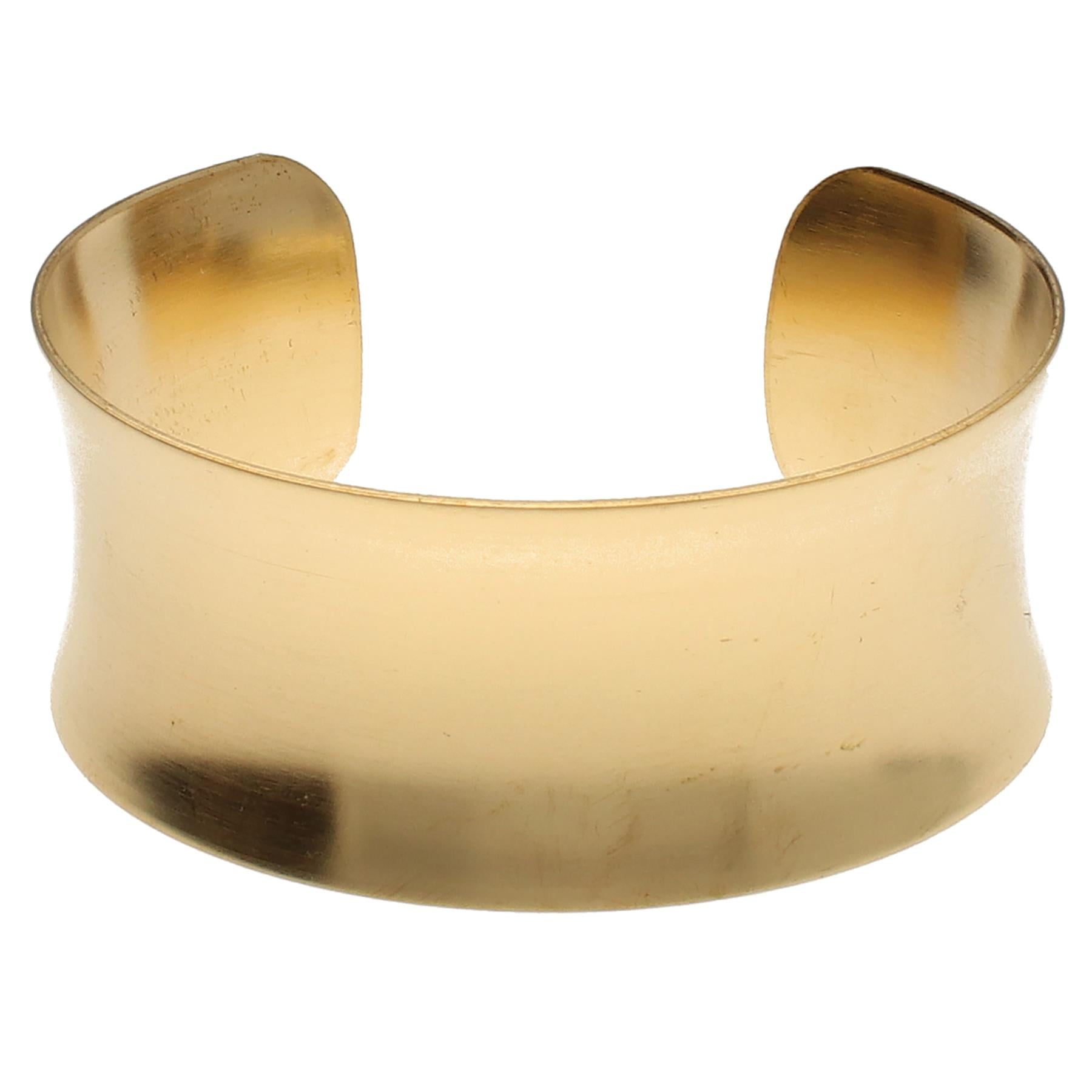The Beadsmith Bracelet Cuff with Bends – Made of Raw Brass – Adjustable ...