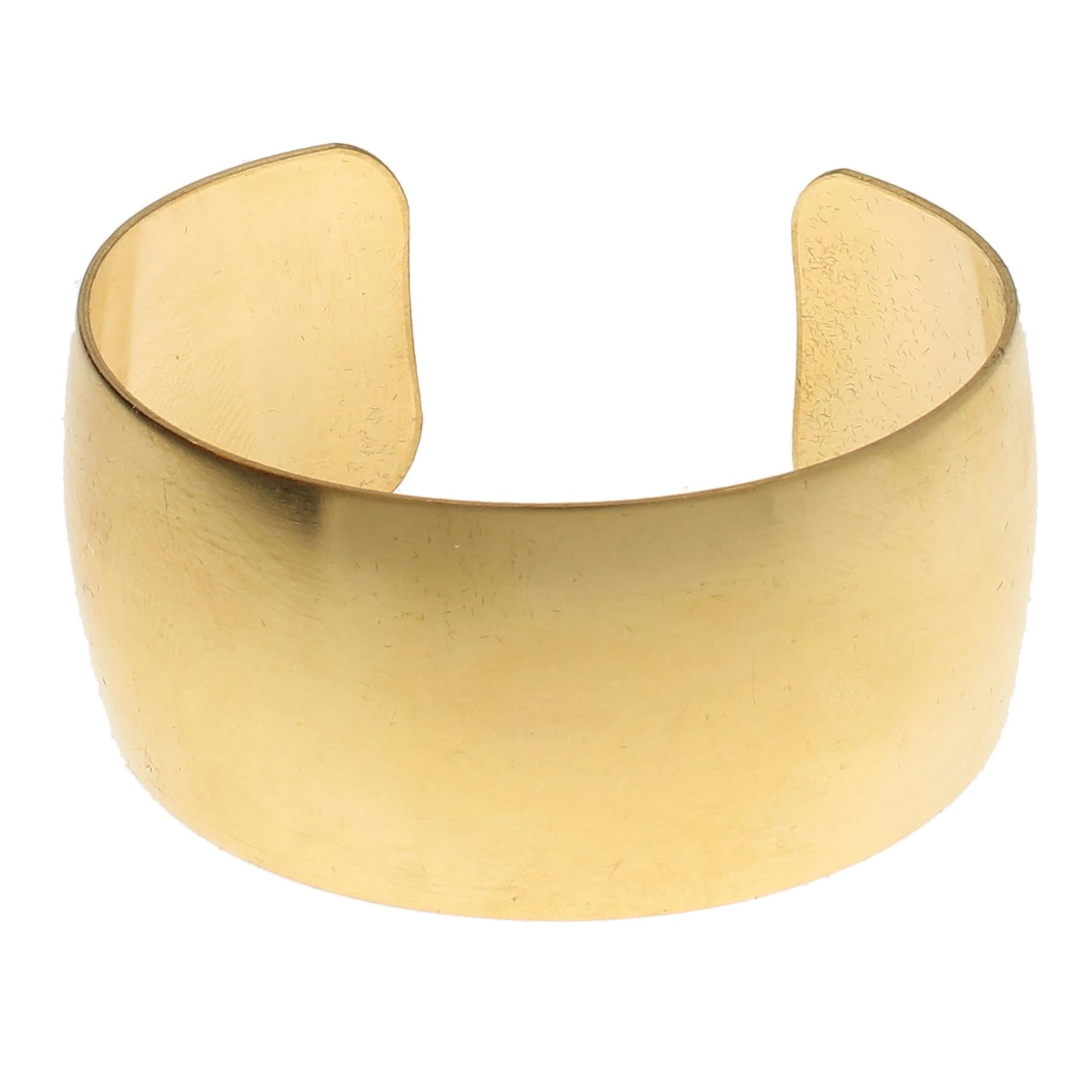 The Beadsmith Bracelet Cuff with Bends – Made of Raw Brass – Adjustable ...