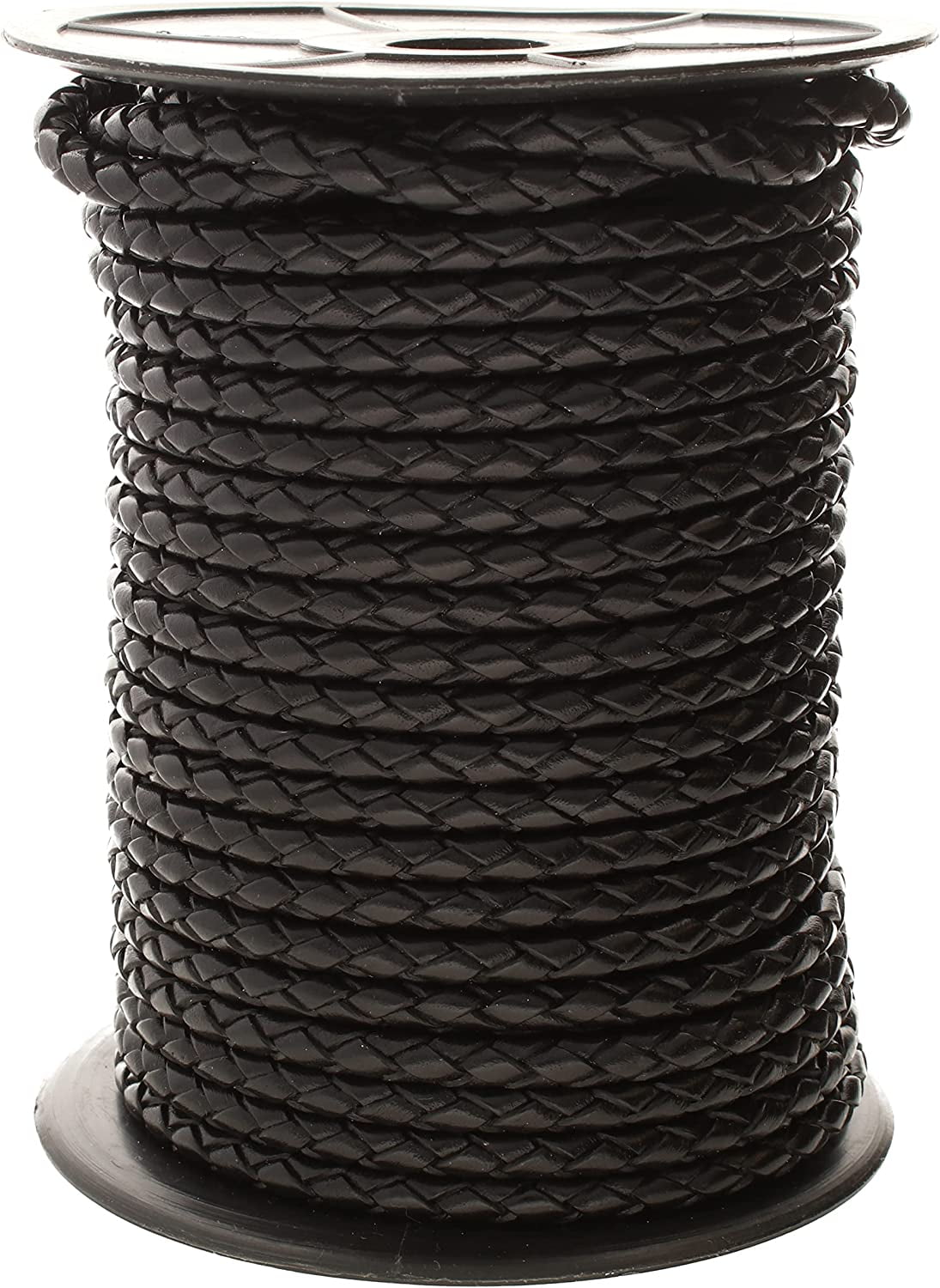 The Beadsmith Braided Bolo Cord - Black Color – 5mm Spool – 25 Yards/22 ...