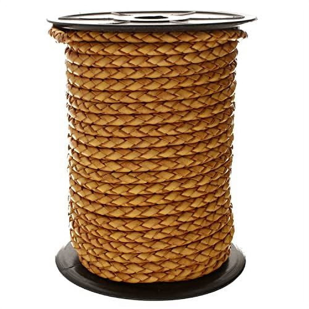 The Beadsmith Braided Bolo Cord –Natural Color – 5mm Spool – 25 Yards ...
