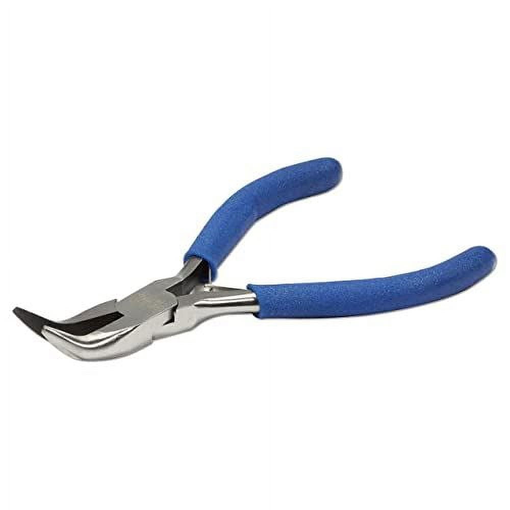 The Beadsmith Color-ID Bent Chain Nose Plier – 5 inches (127mm) – Blue ...