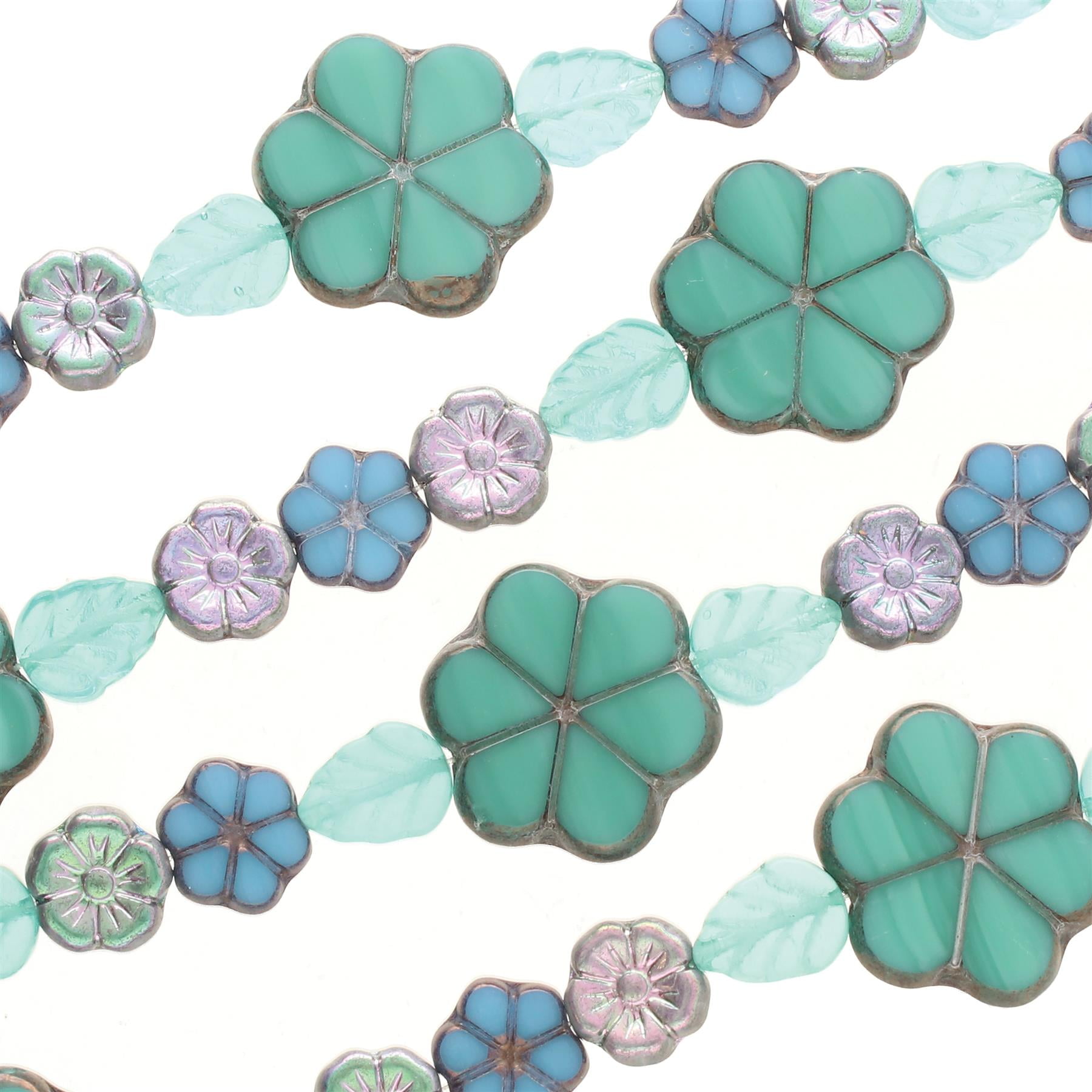 The Beadsmith Czech Glass Strands – Pressed & Table Cut Beads – 6 x 7 ...