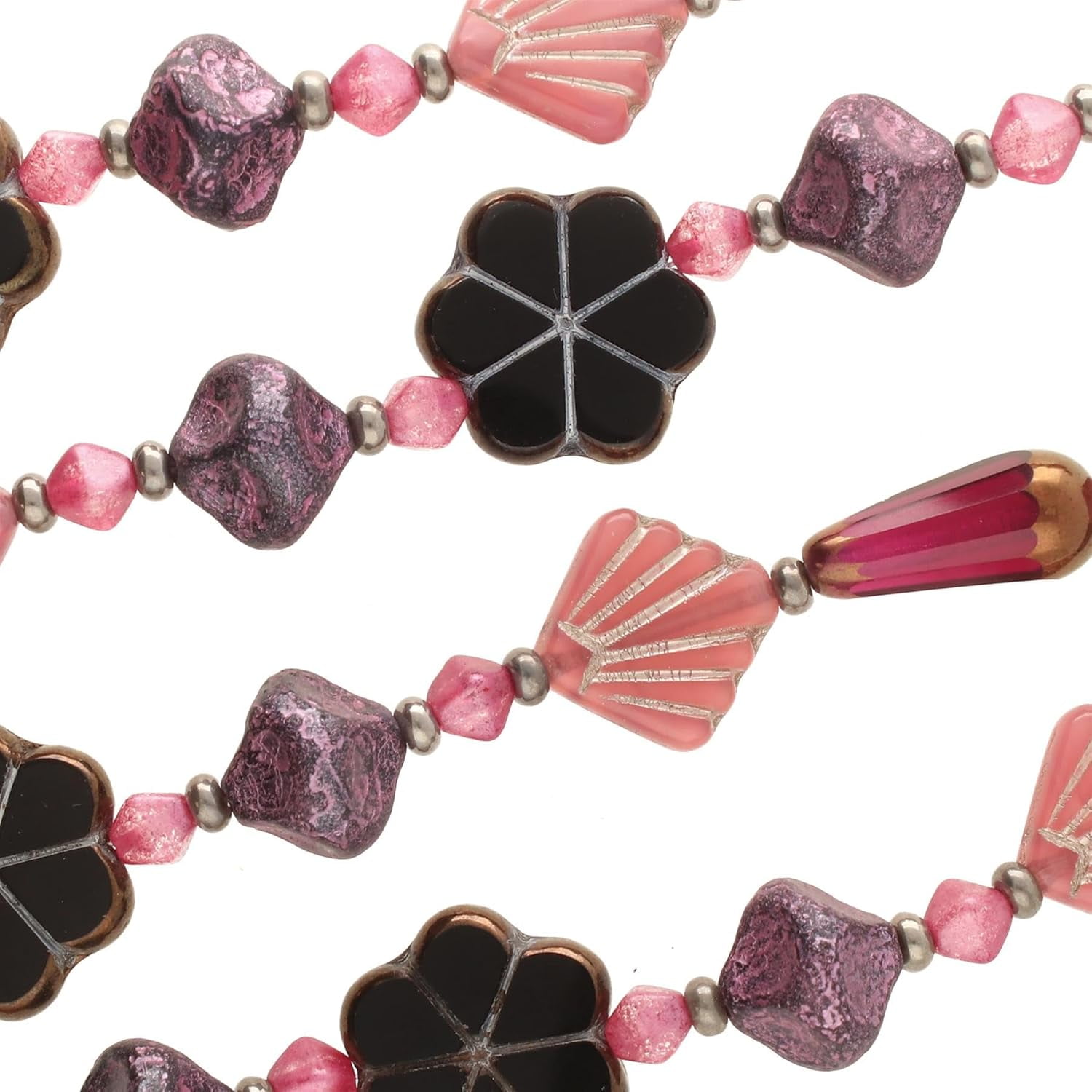 The Beadsmith Czech Glass Strands - Pressed & Table Cut Beads – 6 x 7 ...