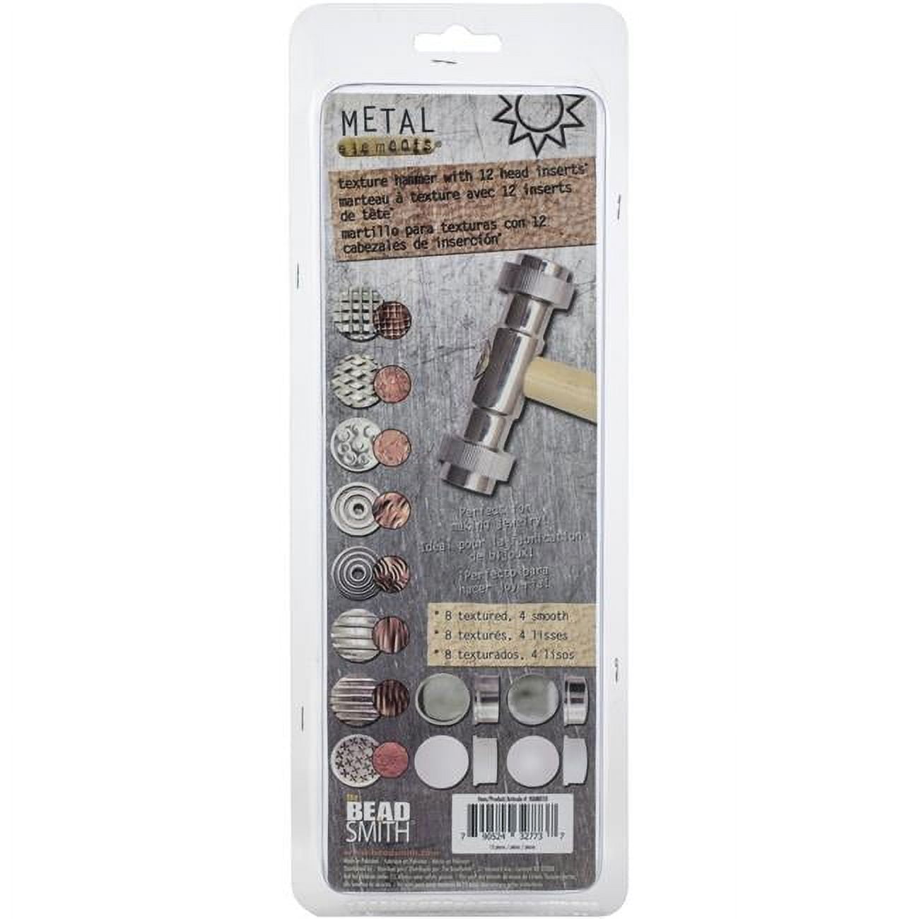 Beadsmith HAM010 Texture Hammer with Interchangeable Head - 10.5 in ...