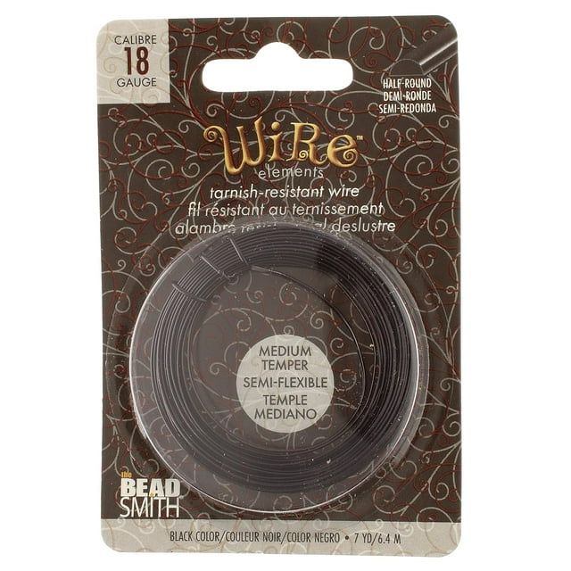 The Beadsmith Half-Round Craft Wire - Wire Elements - Medium Temper ...