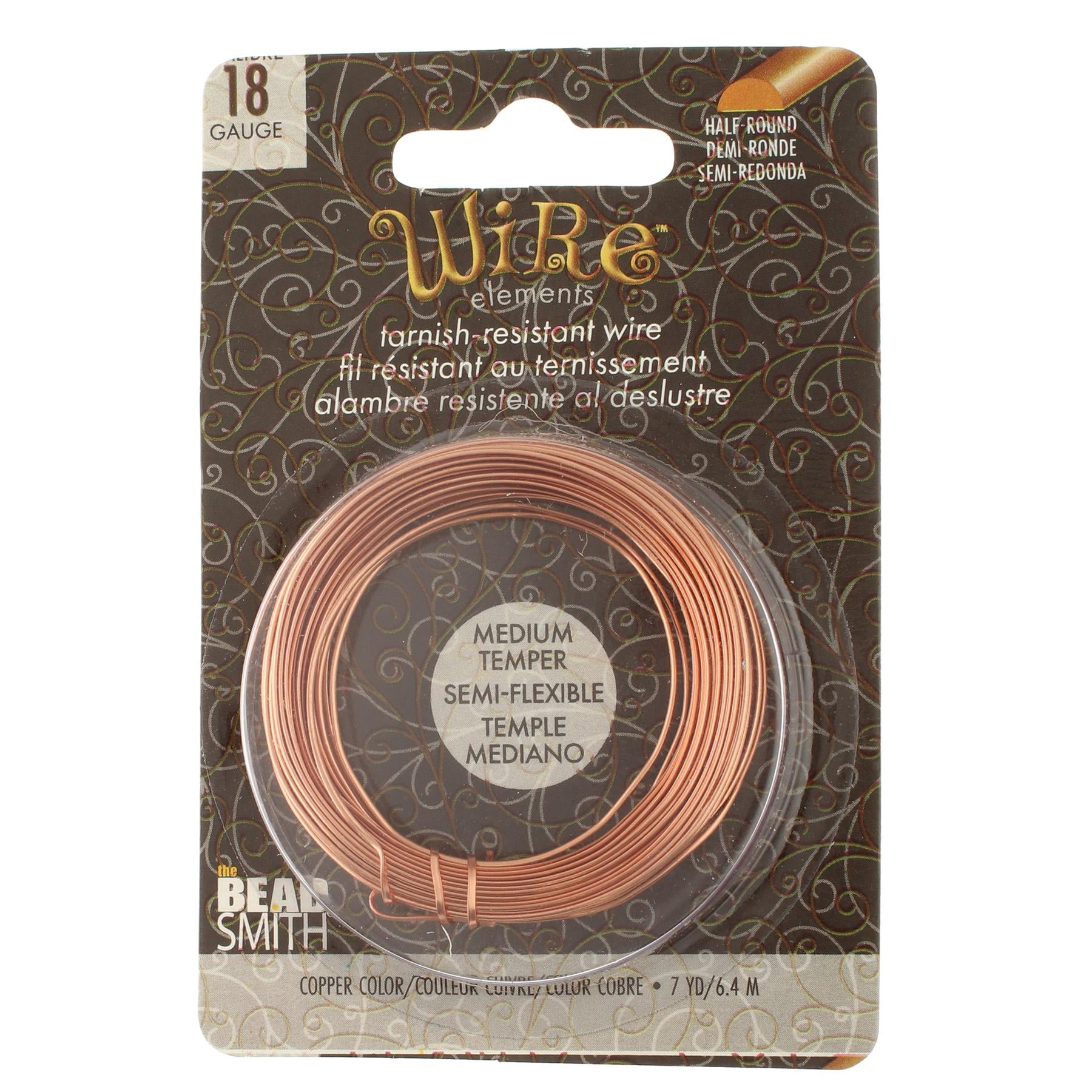 The Beadsmith Half-Round Craft Wire - Wire Elements - Medium Temper ...