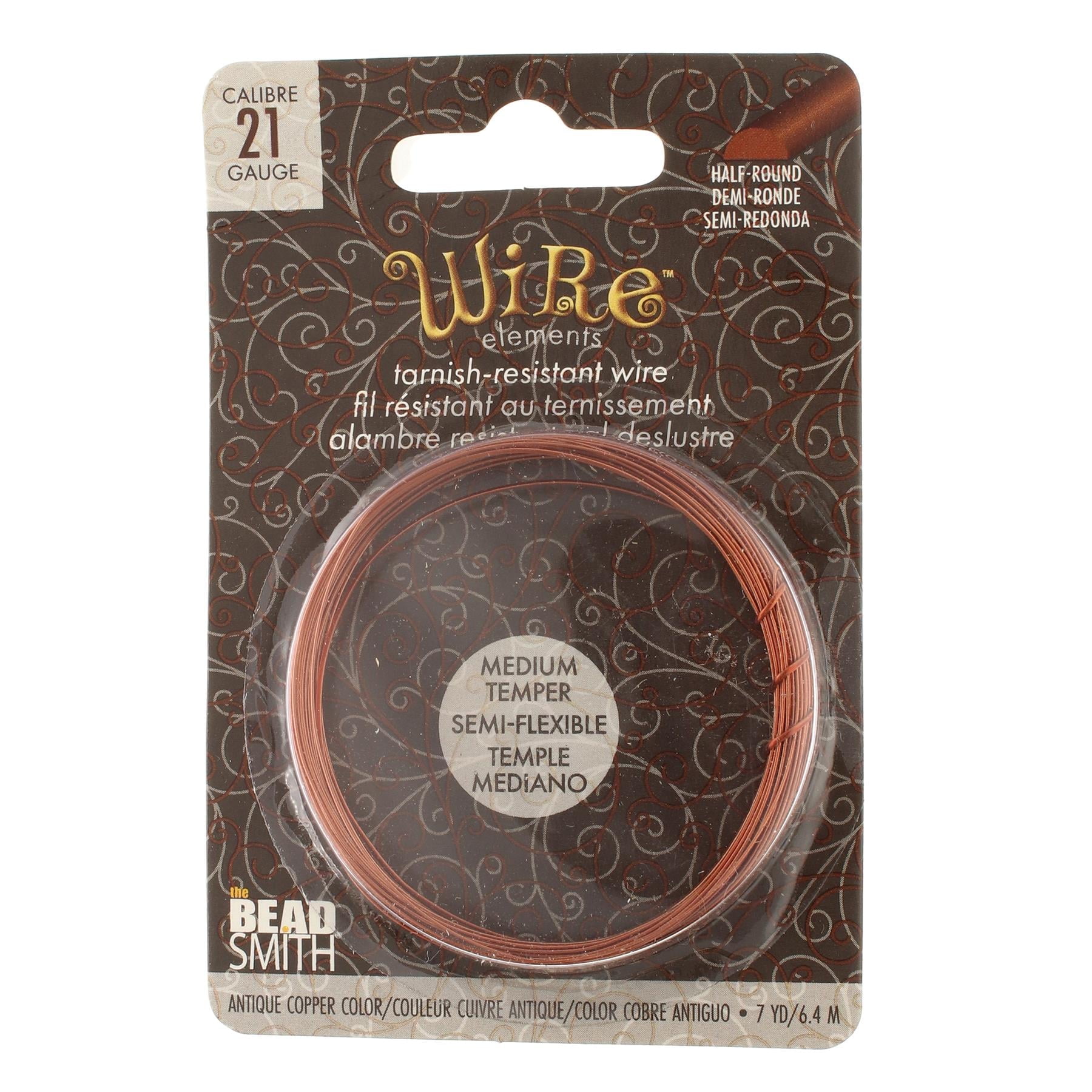 The Beadsmith Half-Round Craft Wire - Medium Temper Beading Wire ...