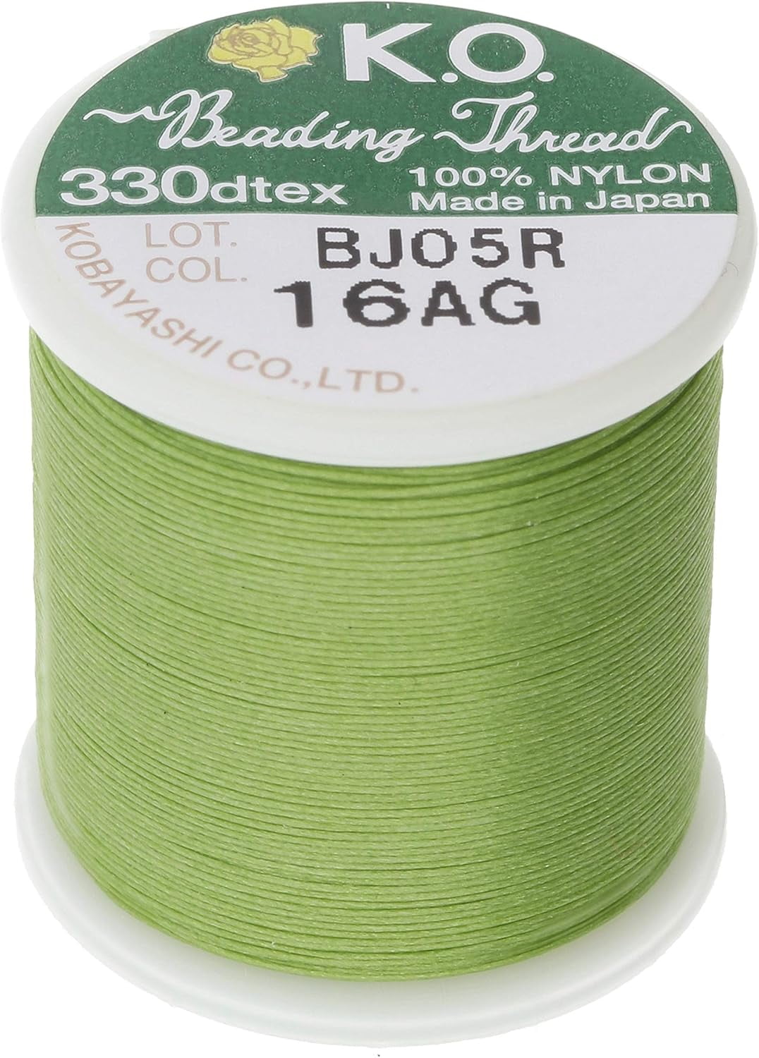 The Beadsmith KO Nylon Beading Thread, Apple Green Color, Japanese Pre ...