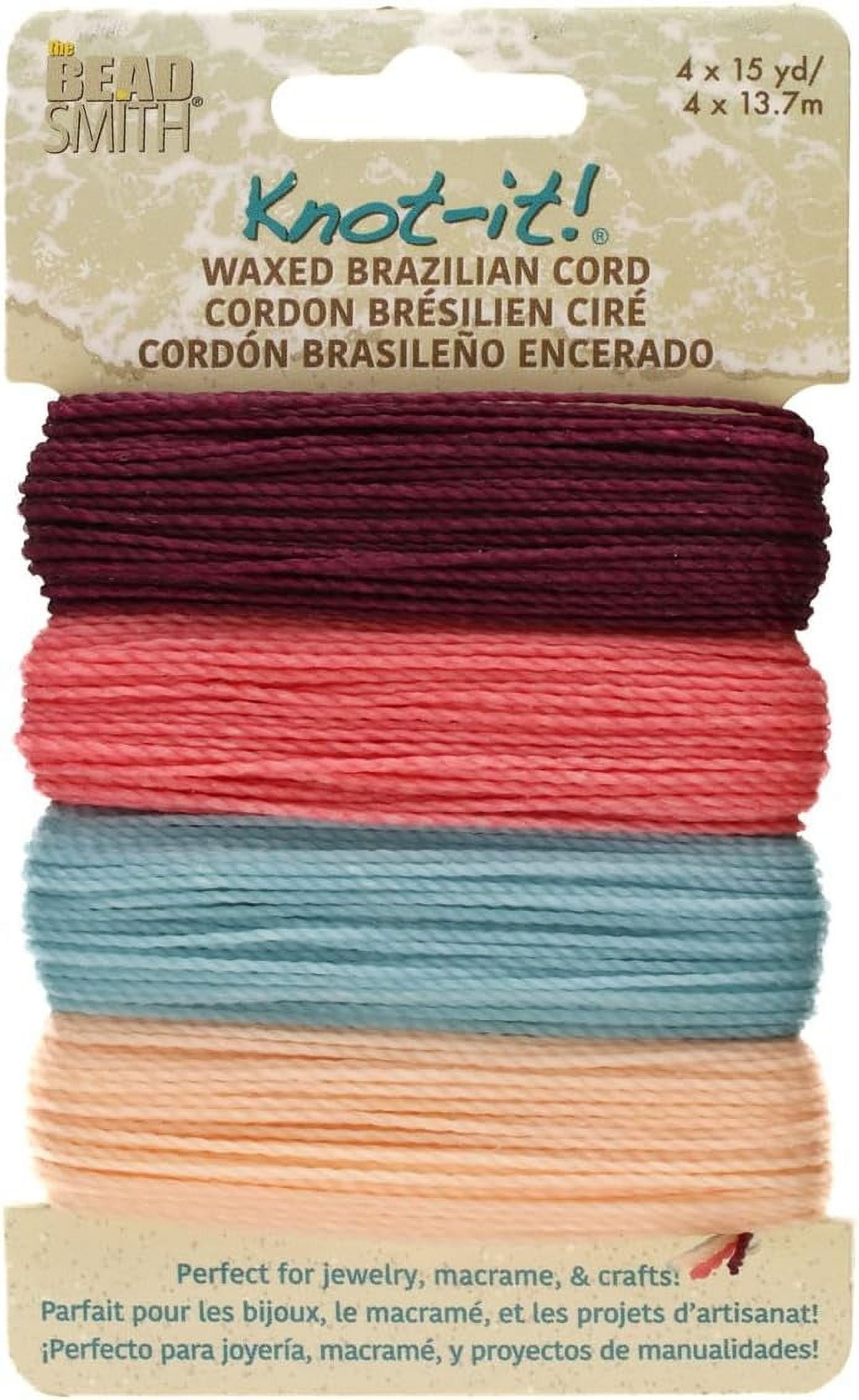 The Beadsmith Knot It Waxed Polyester Cord – Youthful Expressions – 1mm ...