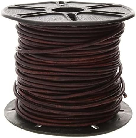 The Beadsmith Leather Cord – Dyed Antique Brown – 2mm Spool – 25 Yards ...