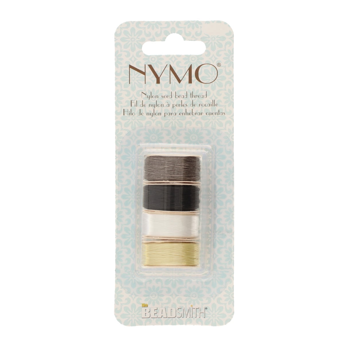 The Beadsmith Nymo Thread – 4-Pack Color Assortment Mix – Size B, .20mm ...