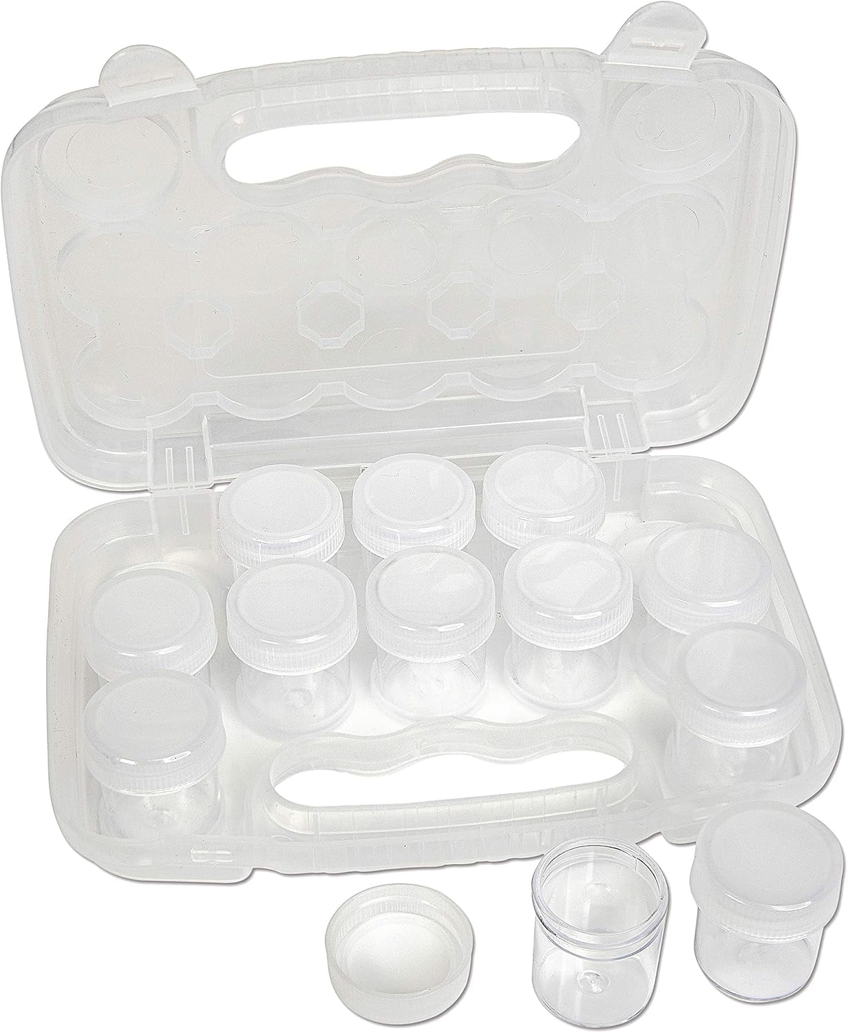 The Beadsmith Personality Case - Clear Storage Organizer Box, 8 x 8.5 x ...