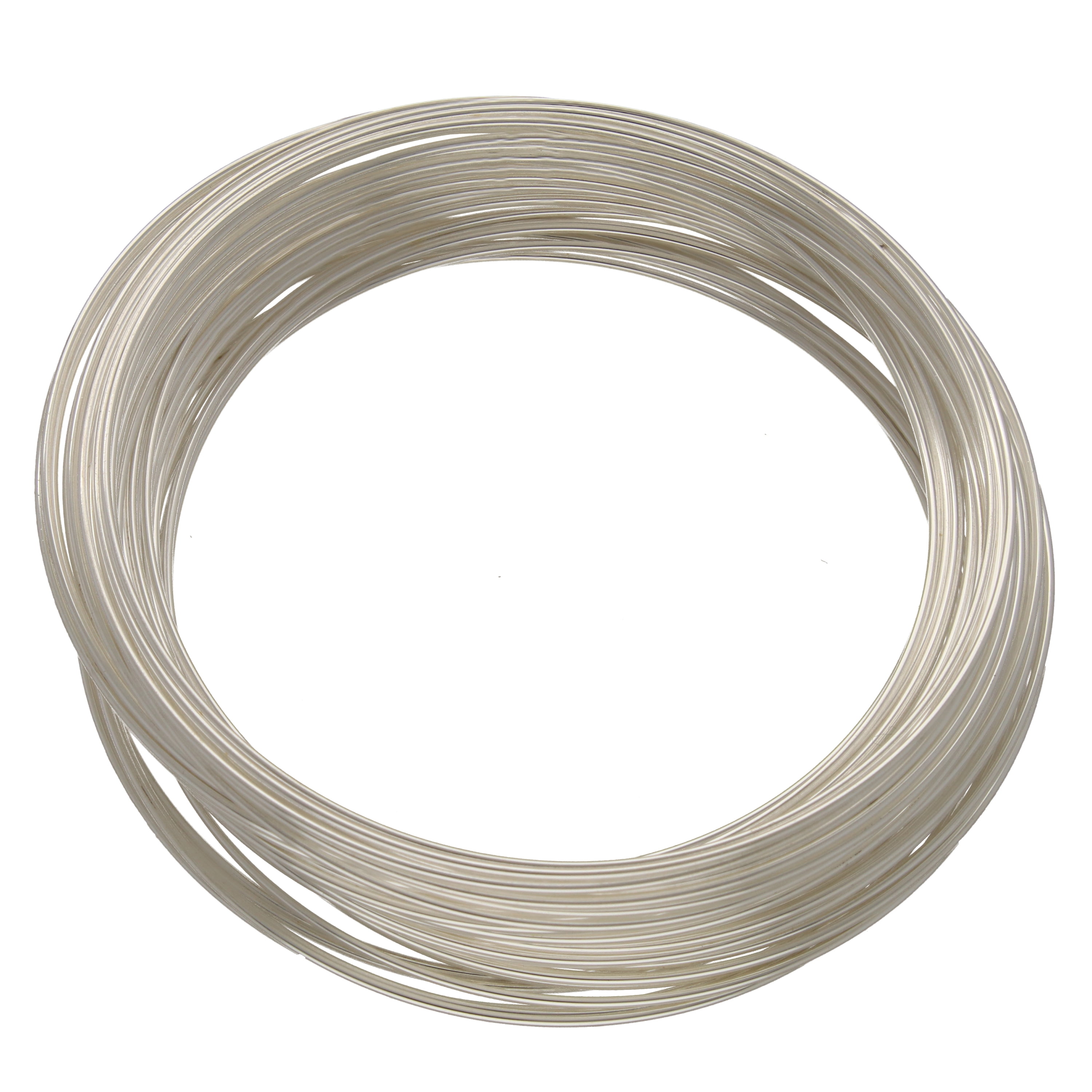 The Beadsmith Plated Memory Wire 2.25 inch Diameter Silver Stainless ...