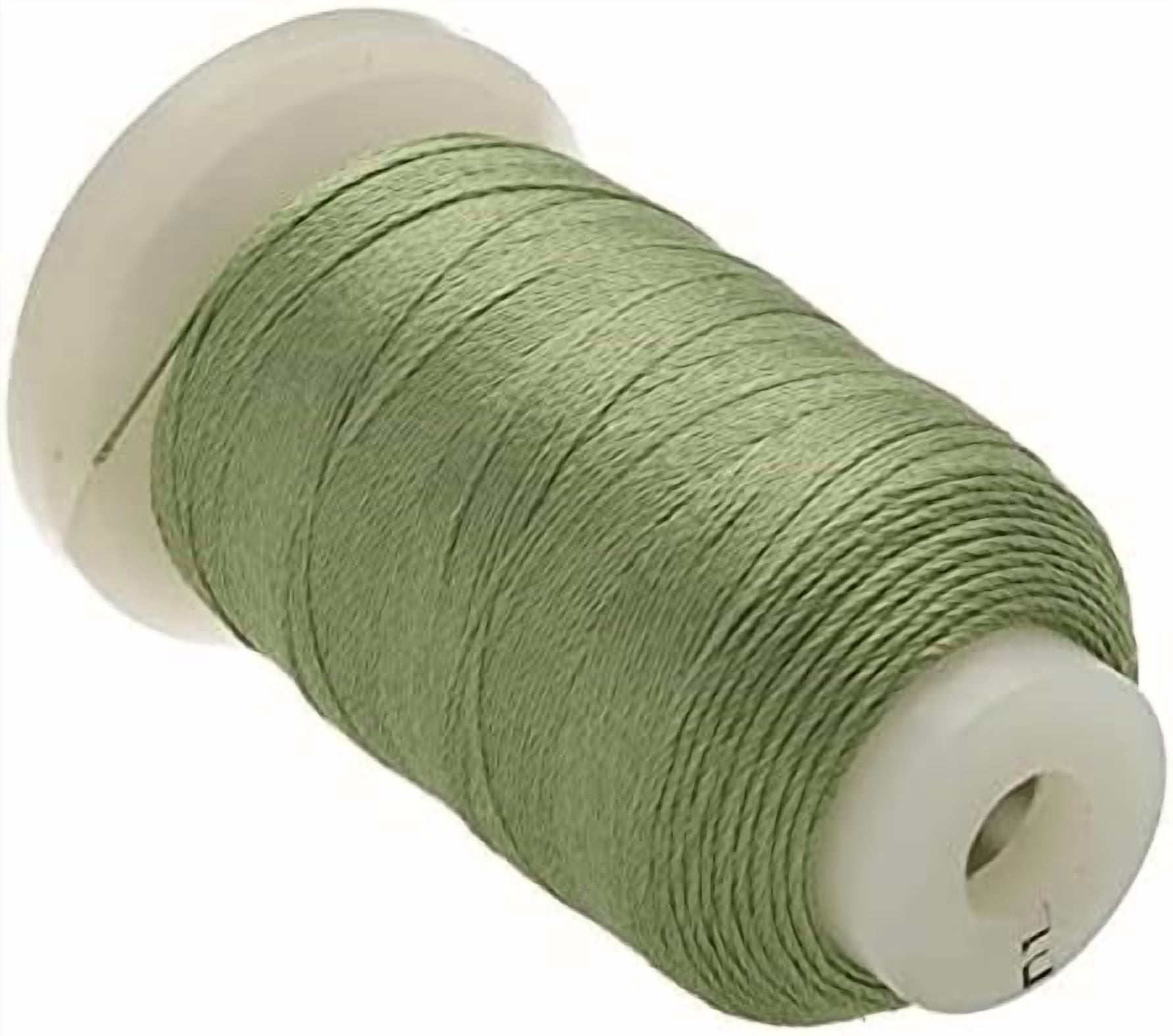 The Beadsmith Pure Silk Cord – Green, Size E (0.325 mm), 200 Yards (600 ...